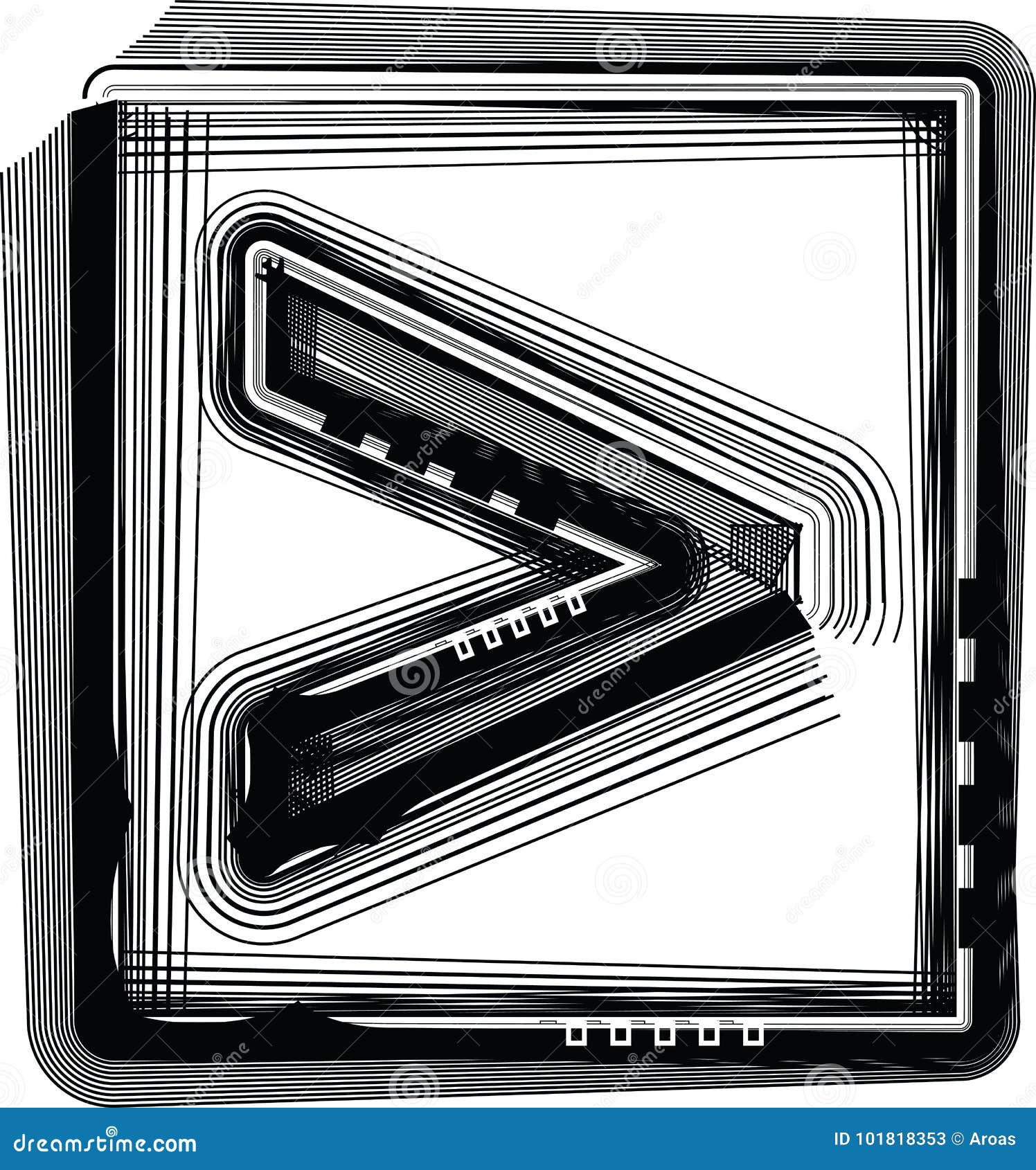 Striped Symbol stock vector. Illustration of calligraphy - 101818353