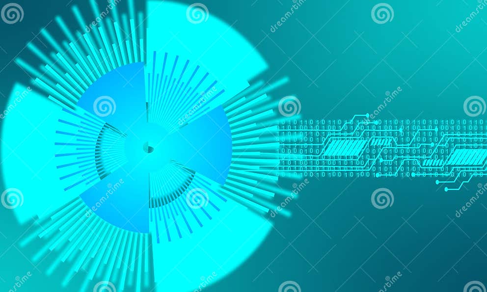 Vector Illustration Hi-tech Blue Abstract Technology Background ...