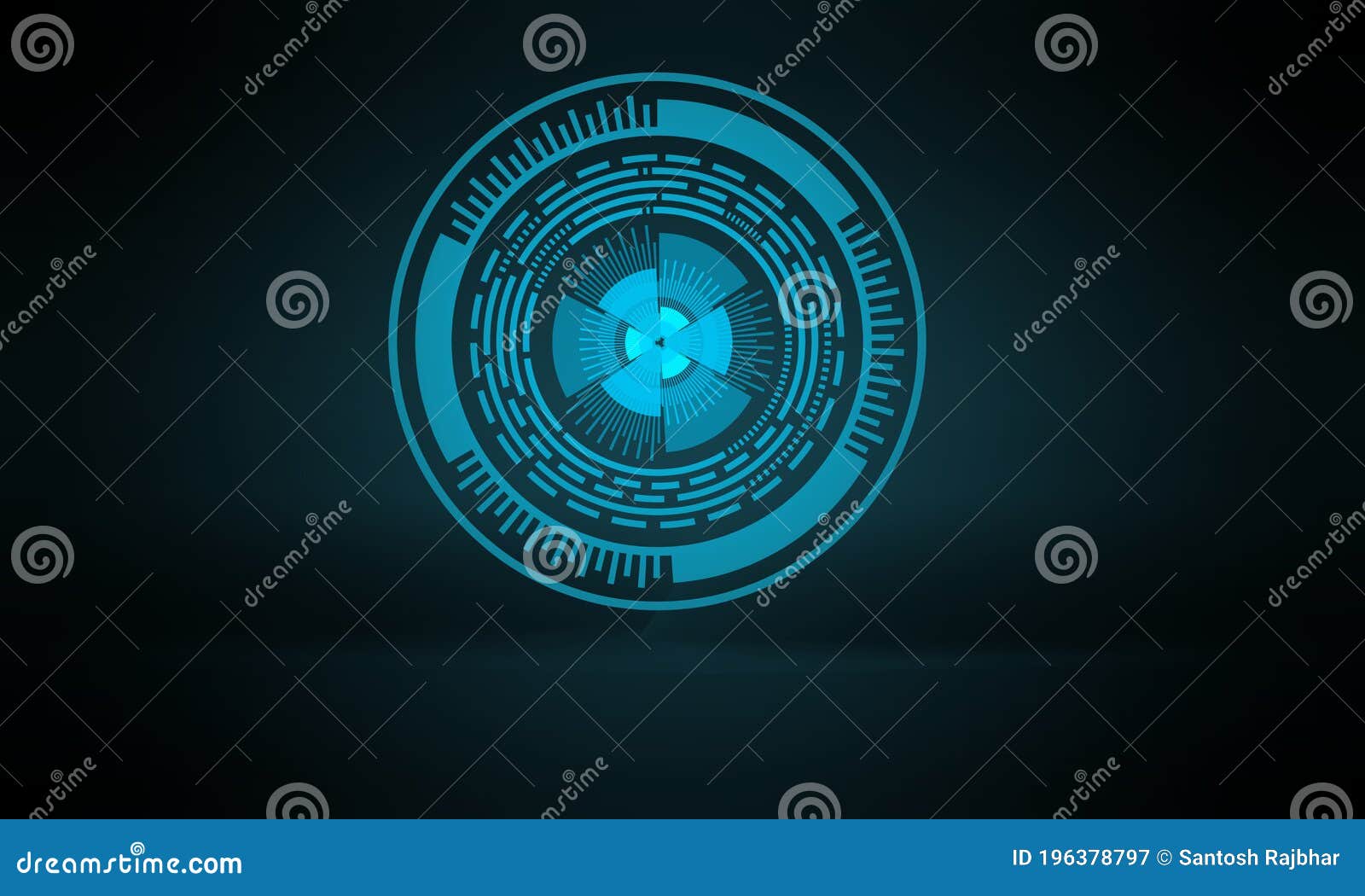 Vector Illustration Hi-tech Blue Abstract Technology Background ...