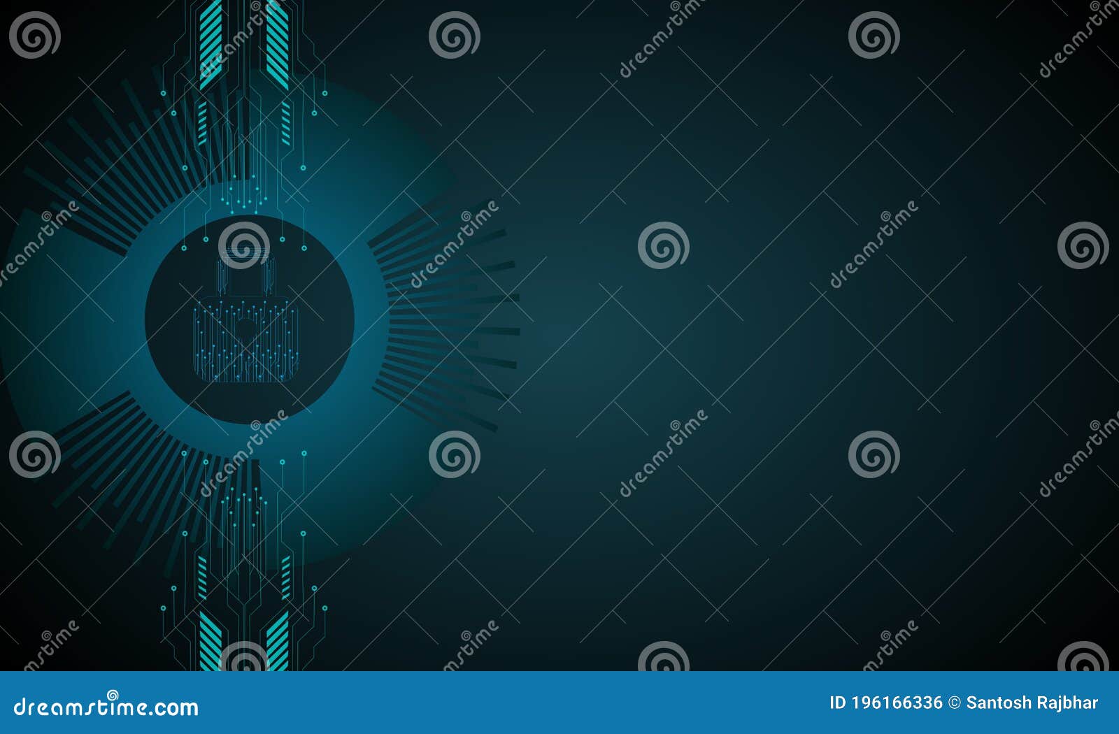 Vector Illustration Hi-tech Blue Abstract Technology Background ...