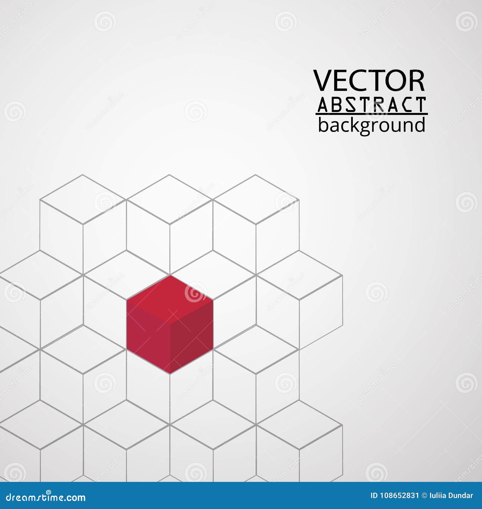Vector Illustration Abstract Geometry Cube Stock Vector - Illustration ...