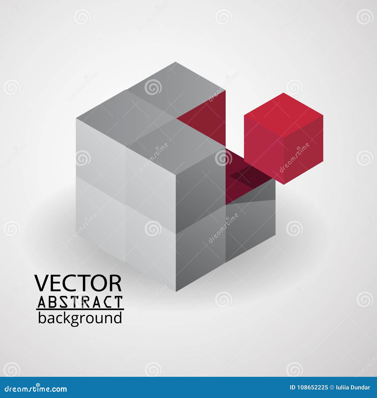 Vector Illustration Abstract Geometry Cube Stock Vector - Illustration ...