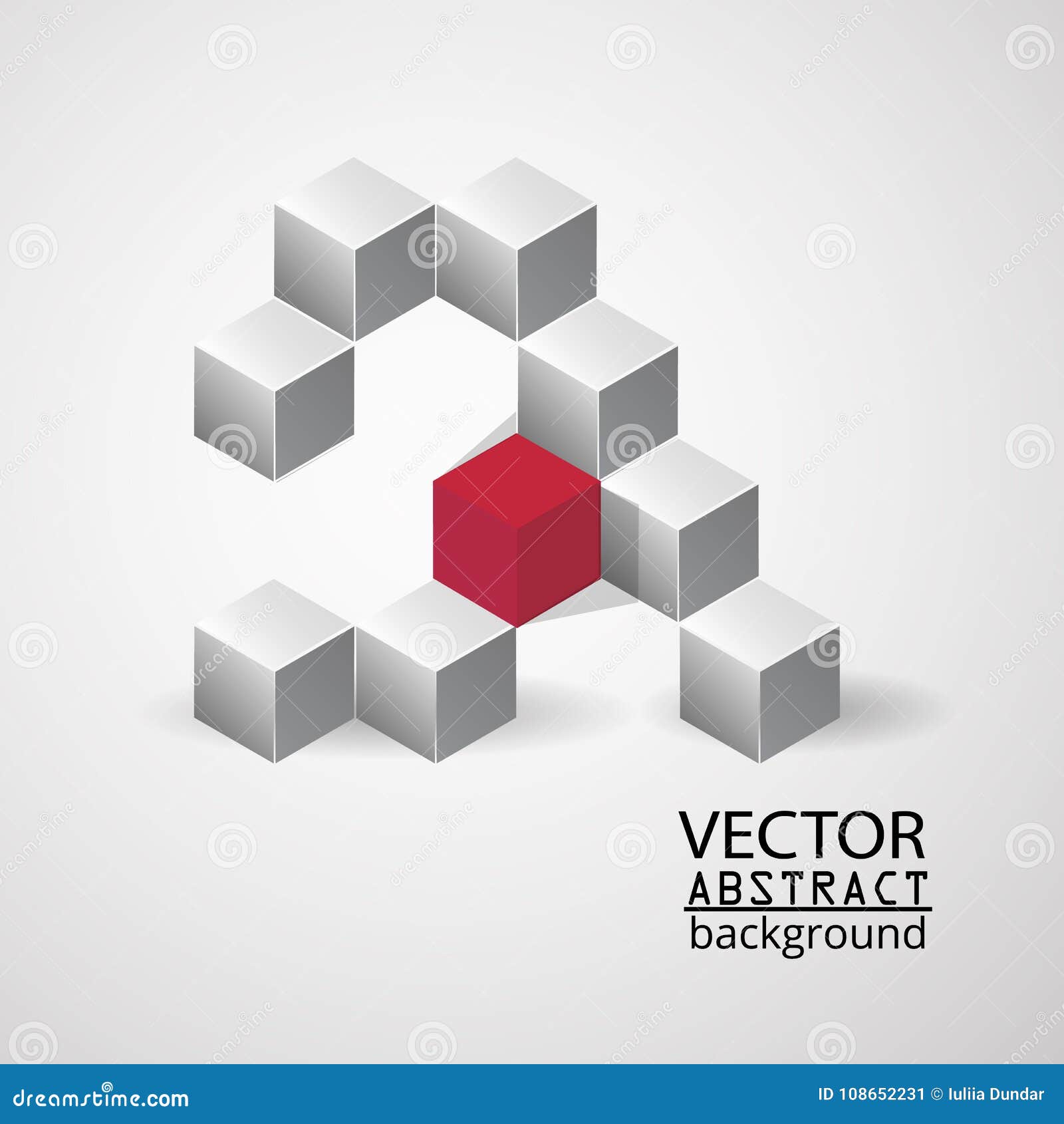 Vector Illustration Abstract Geometry Cube Stock Vector - Illustration ...