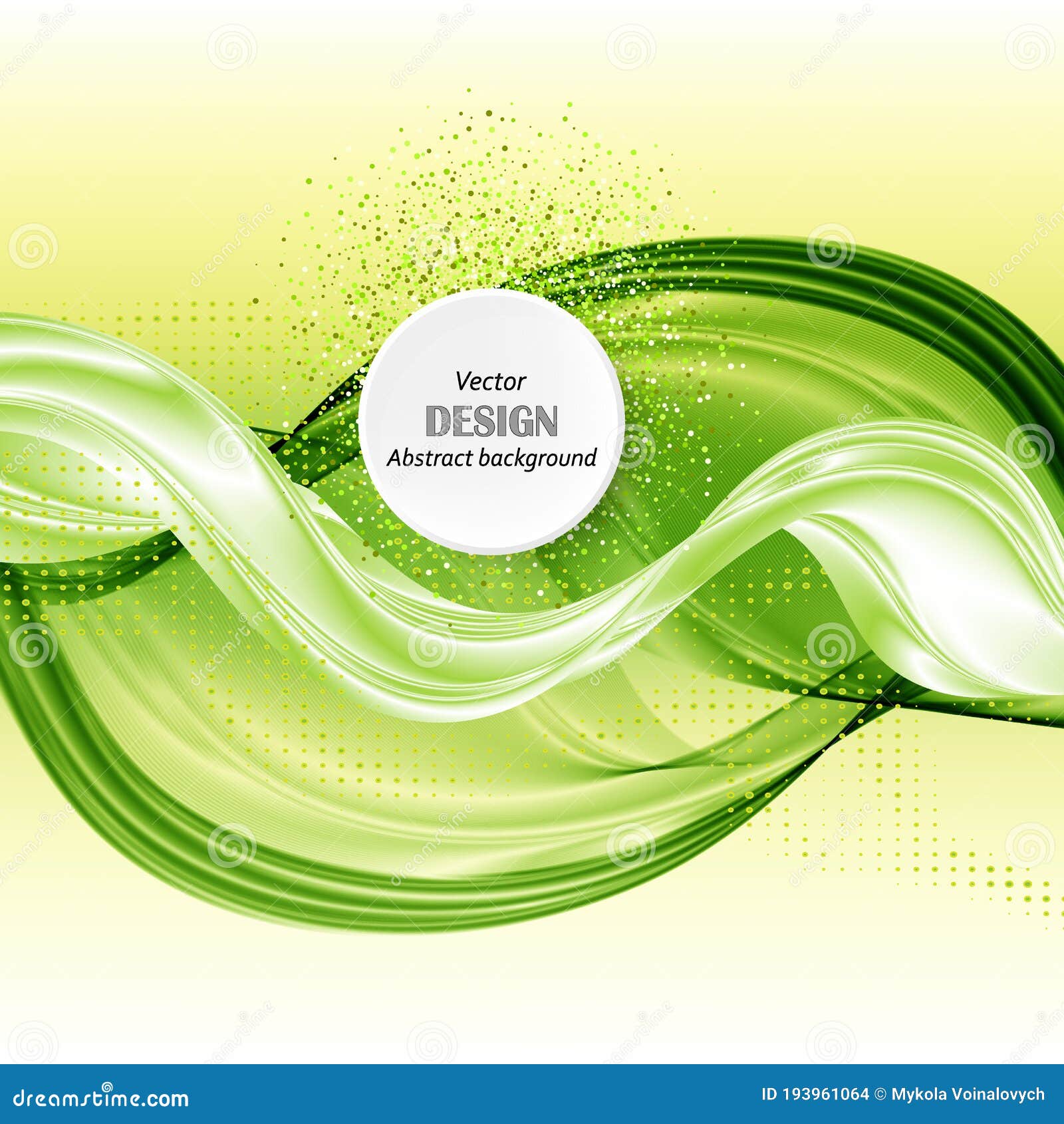 Vector Illustration of an Abstract Green Nature Background Stock Vector ...