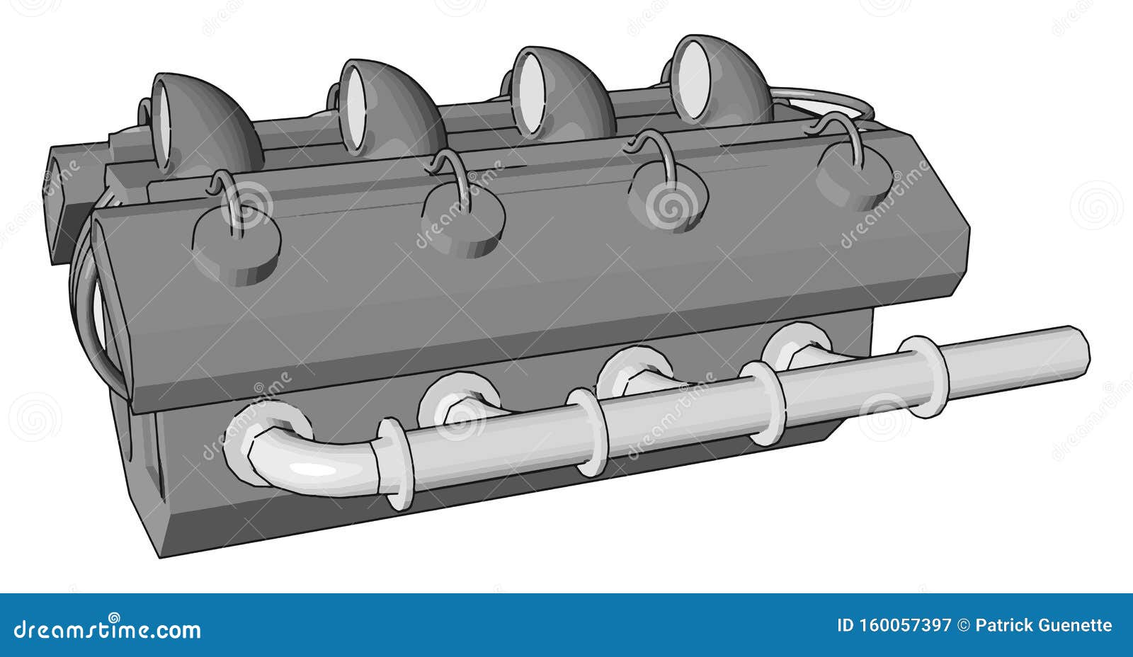 Vector Illustration of Abstract Grey Car Engine Stock Vector ...