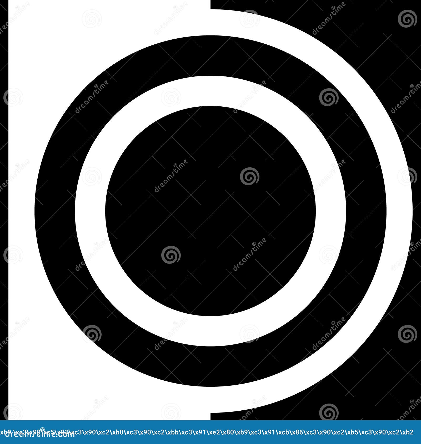 Vector Illustration Abstract Image of Geometric Shapes Black and White ...