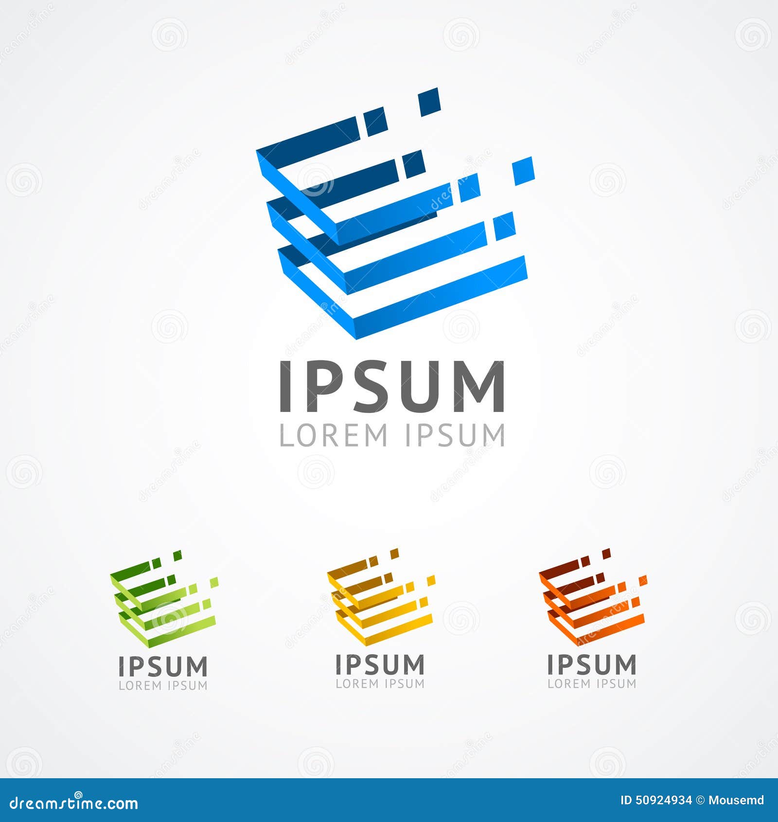 Vector Illustration. Abstract Logo Set Stock Vector - Illustration of ...