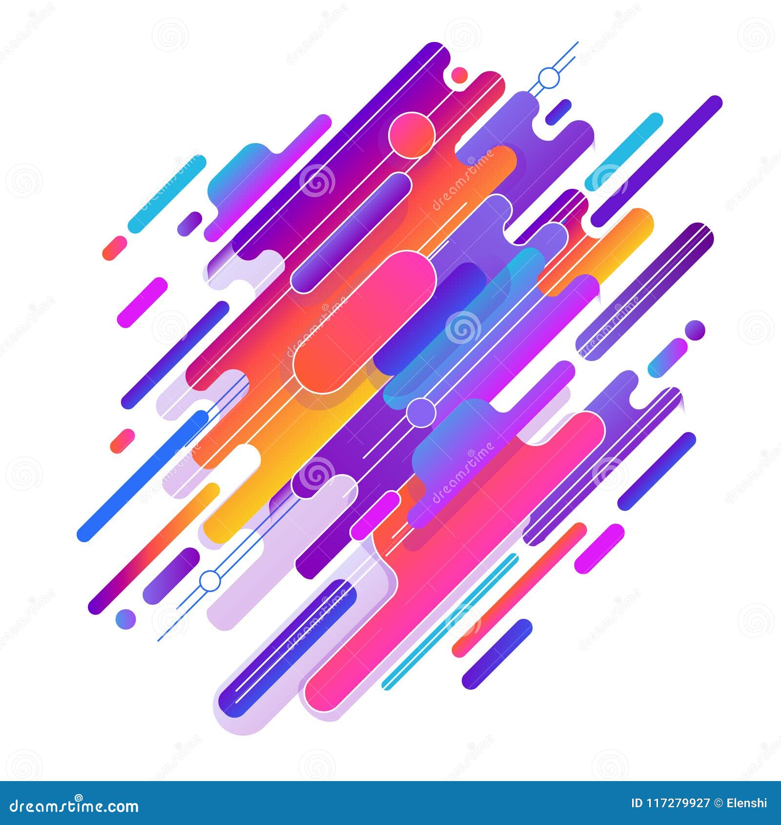 Vector Illustration. Abstract Modern Composition Background with ...