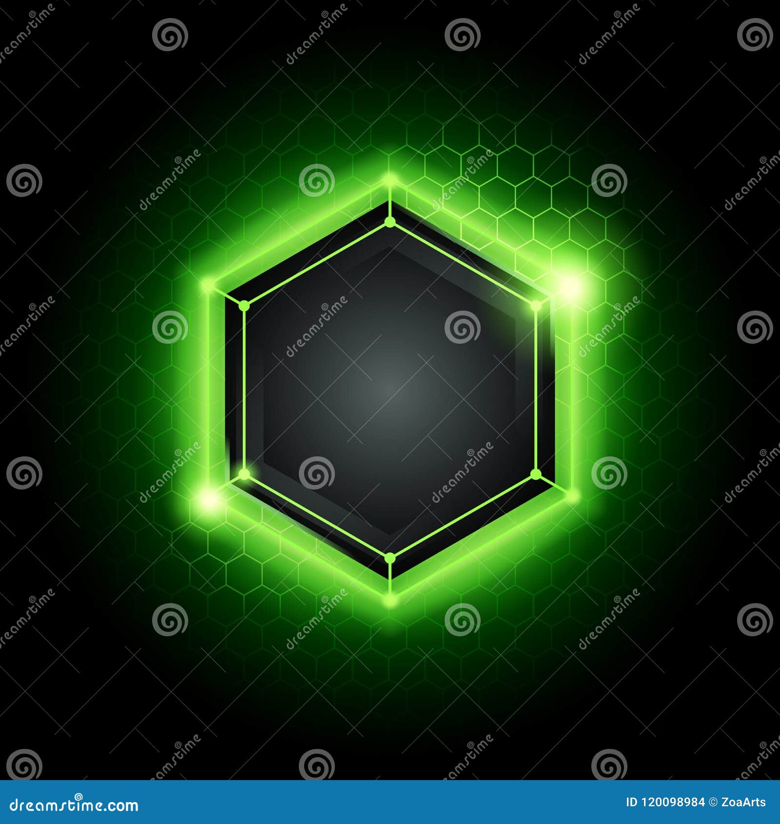Vector Illustration Abstract Modern Metal Cyber Technology Background ...