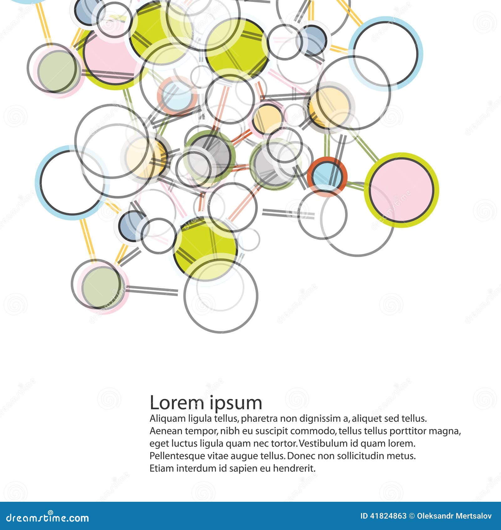 Vector Illustration Abstract Molecule Background Stock Vector ...