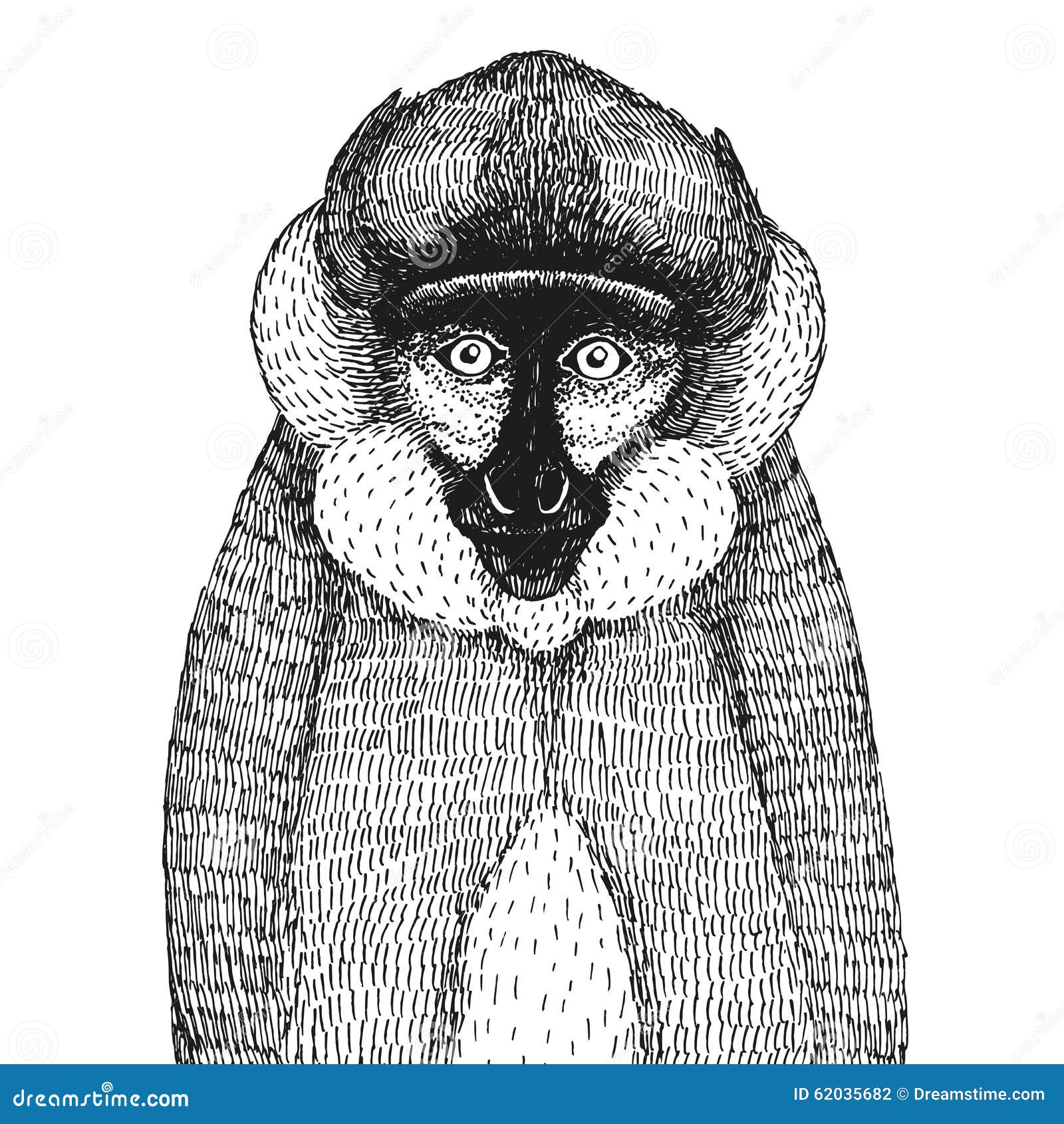 Vector Illustration with an Abstract Monkey Stock Vector - Illustration ...