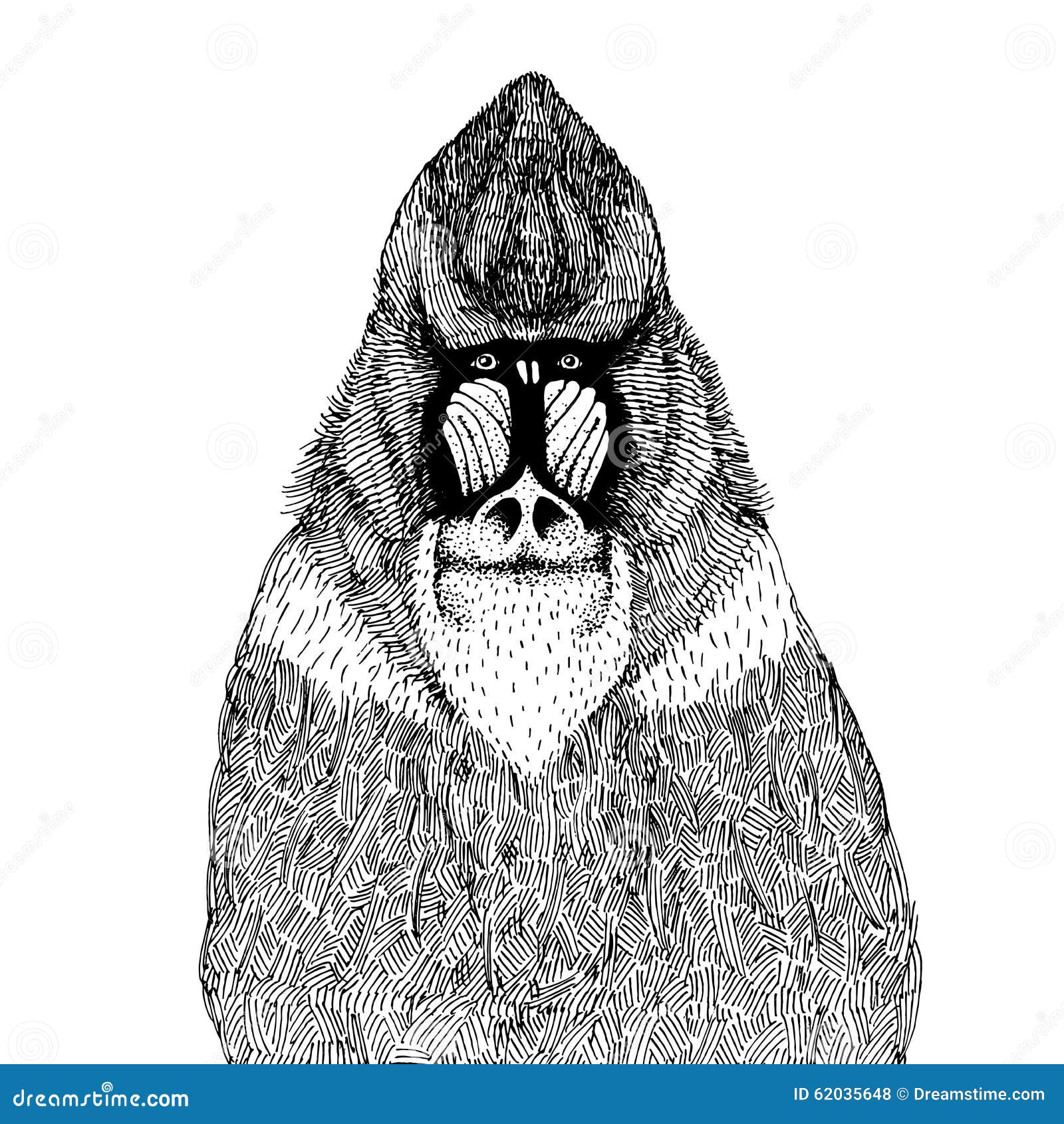 Vector Illustration with an Abstract Monkey Stock Vector - Illustration ...