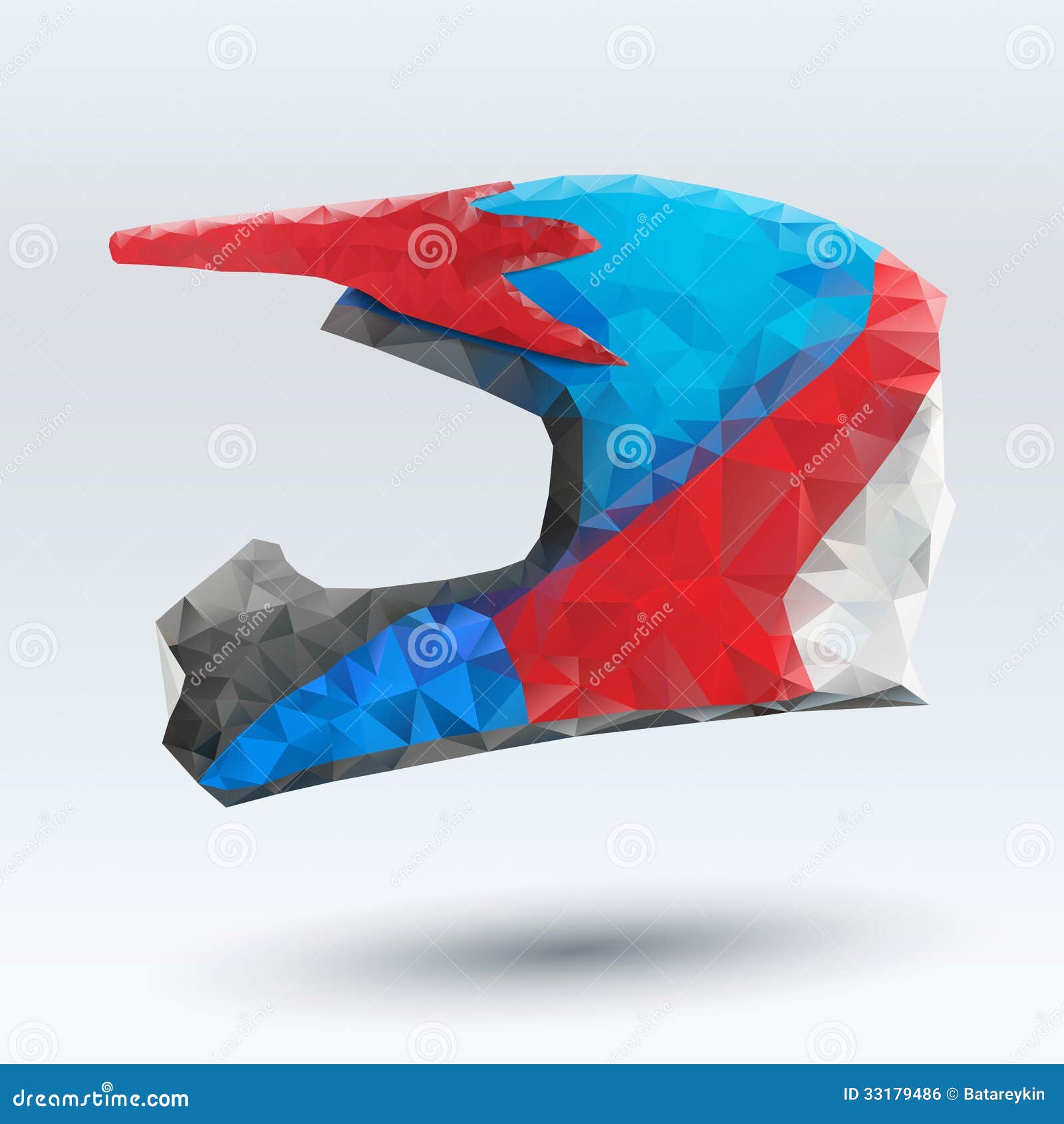 Vector Illustration Abstract Motorcycle Helmet Stock Vector ...