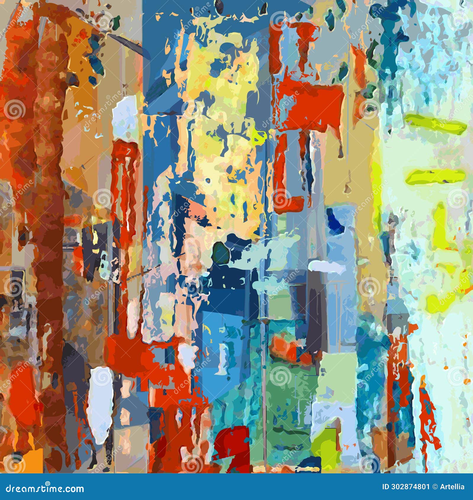 Vector Illustration Abstract Network Design Intricate Collage Splash ...