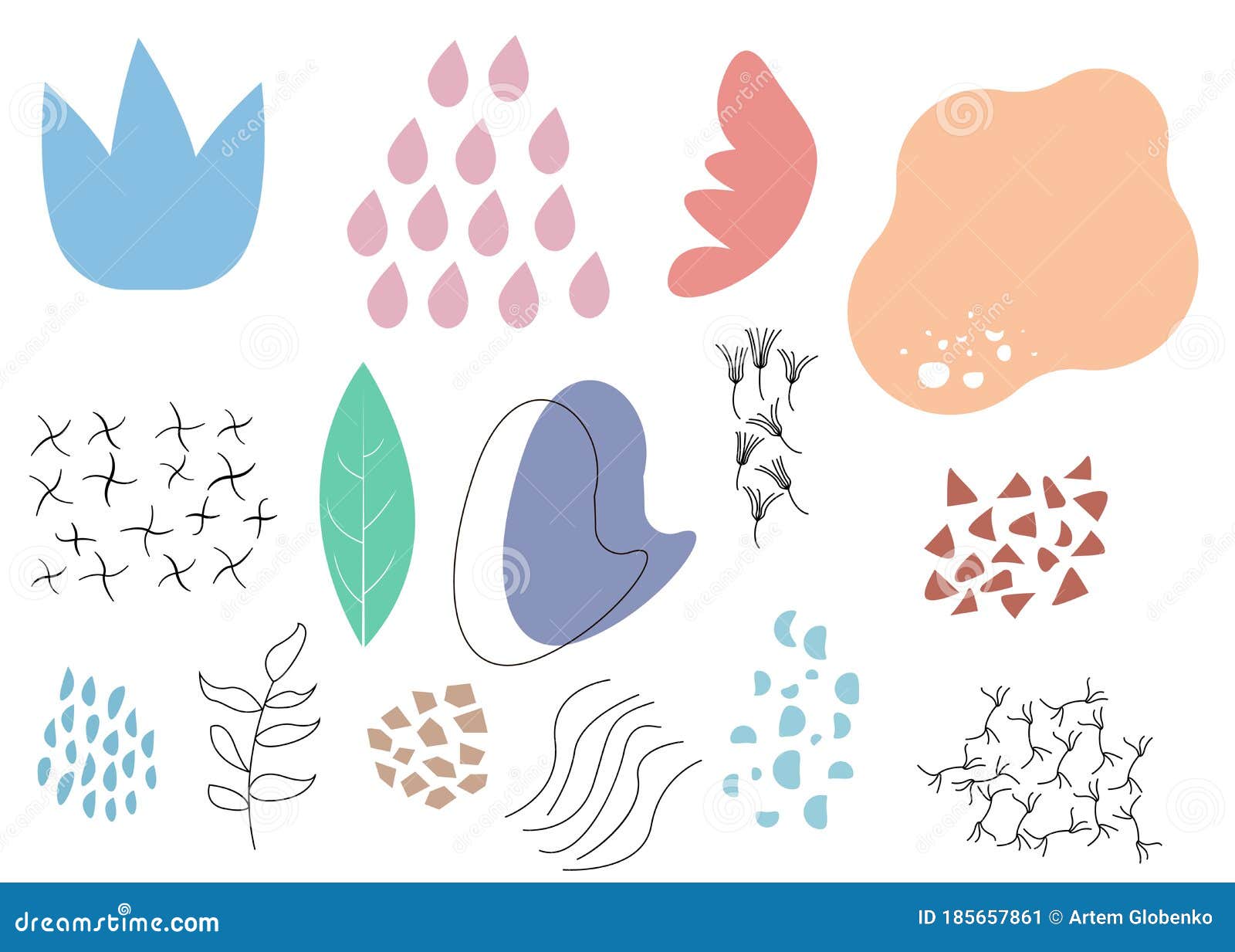Vector Illustration, Abstract Organic Forms, Background. Stock Vector ...