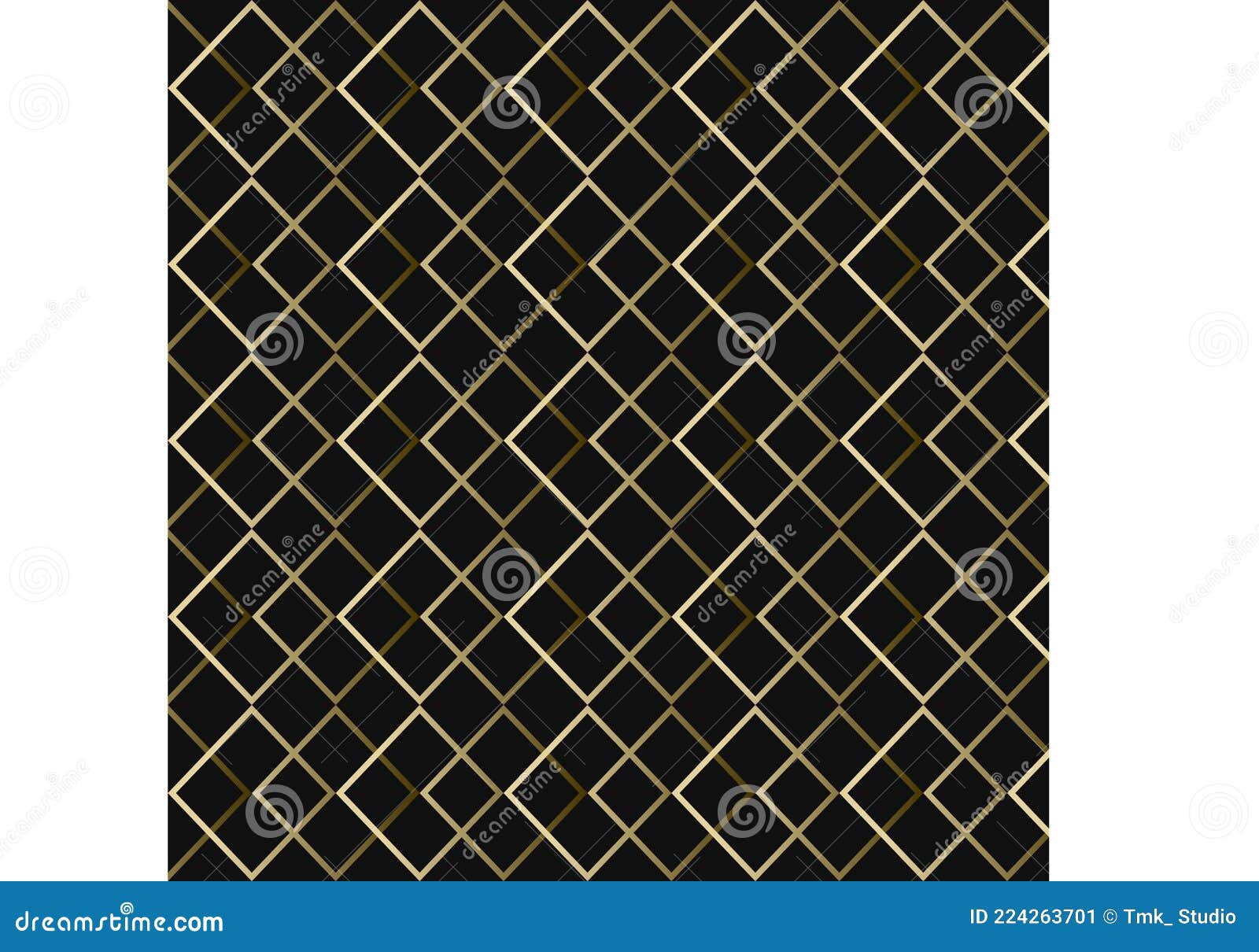 Vector Illustration of Abstract Rectangle Pattern Gold and Black Stock ...