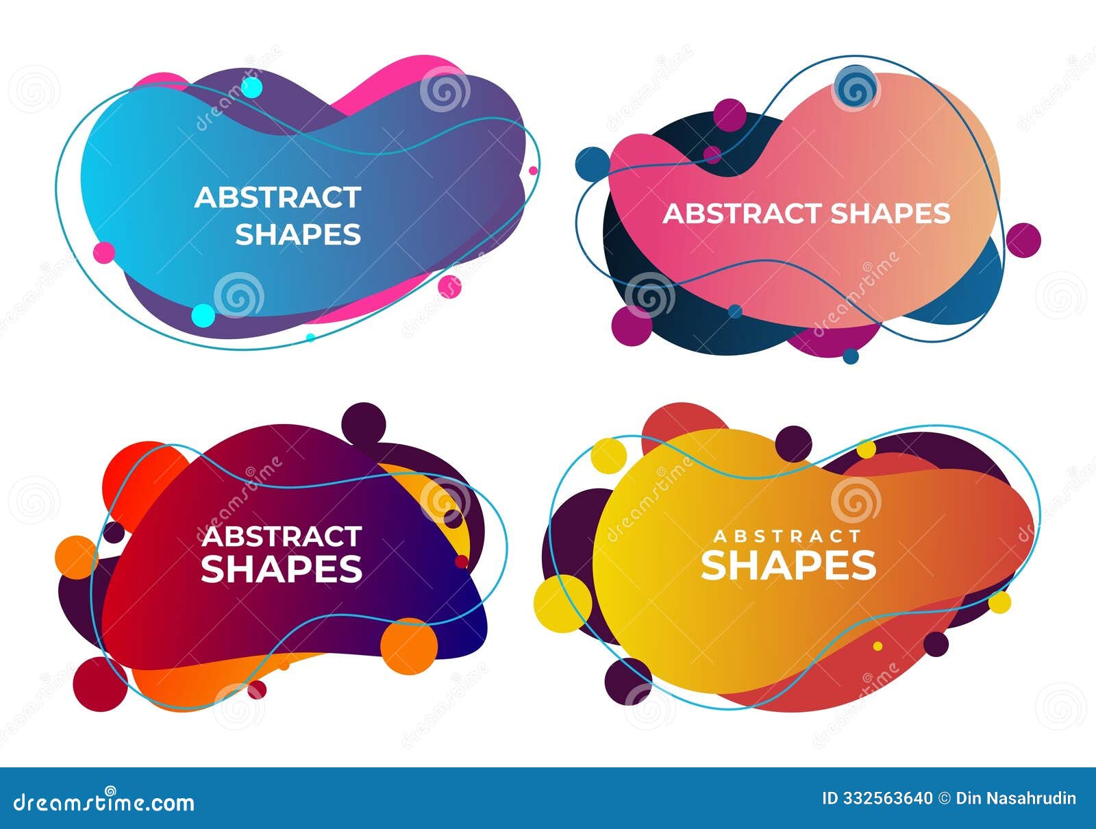 Vector Illustration Abstract Shape. Colorful Creative Frames for ...