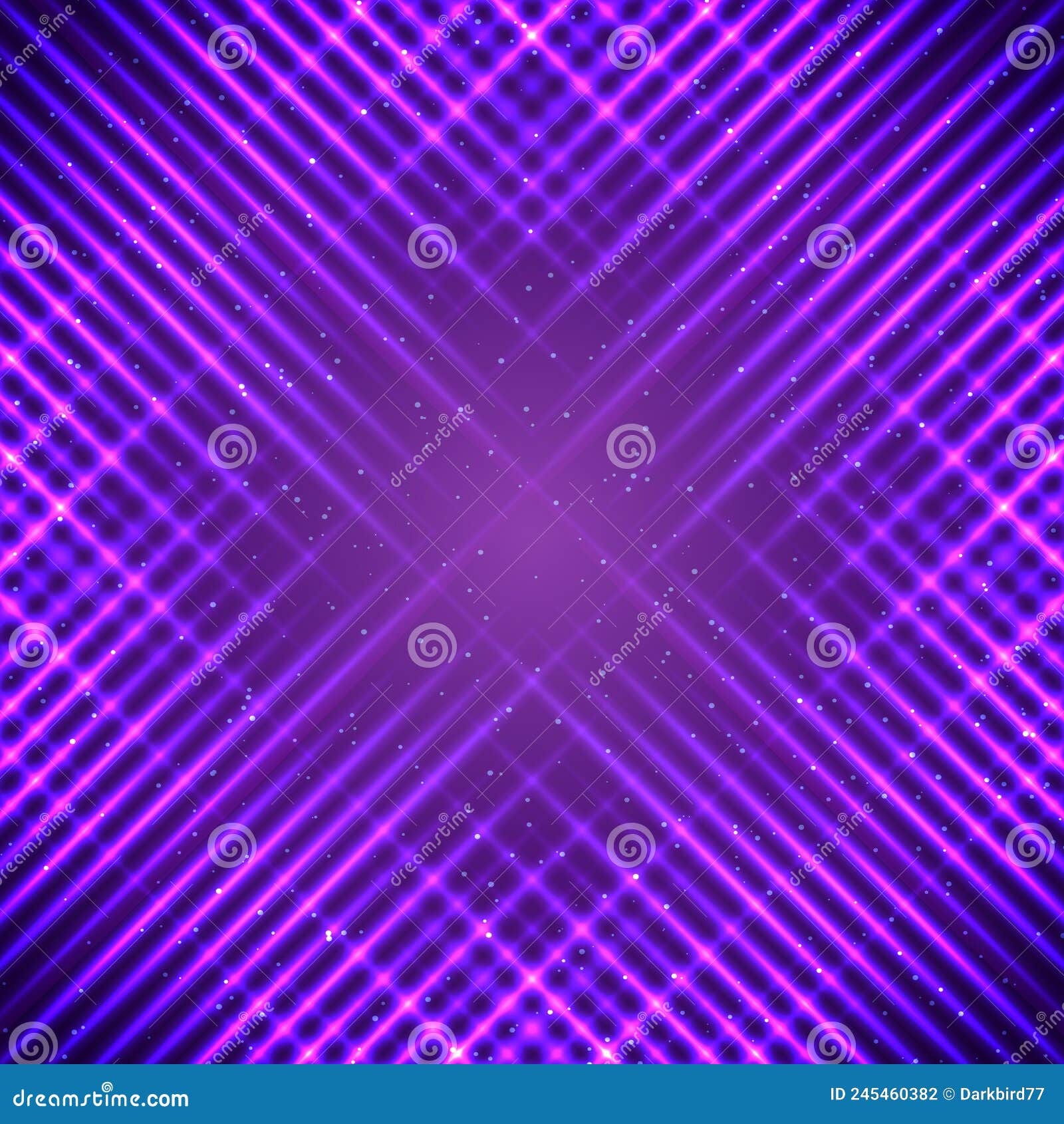 Vector Illustration with Abstract Shining Lines on Blue Background ...