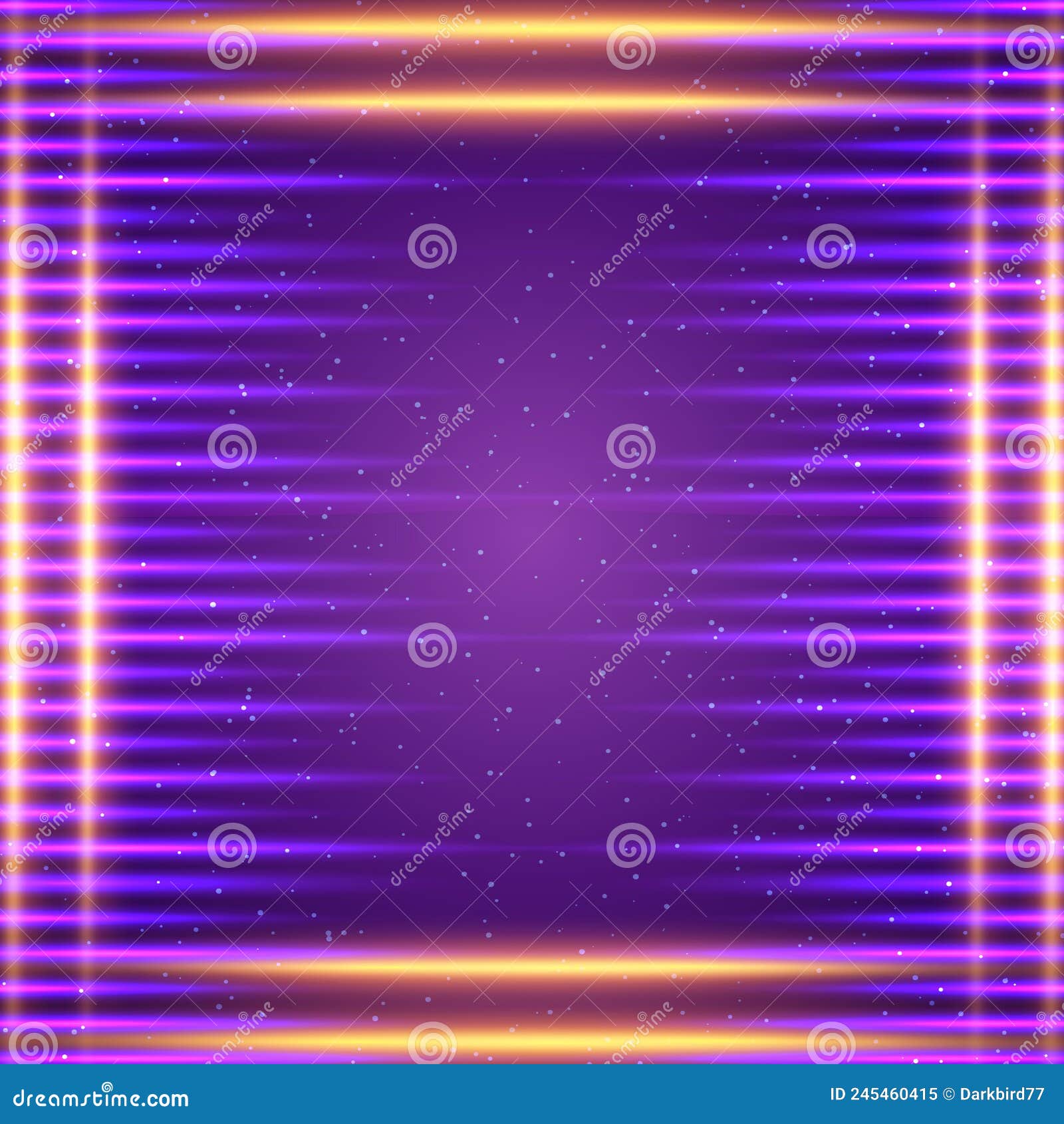 Vector Illustration with Abstract Shining Lines on Blue Background ...