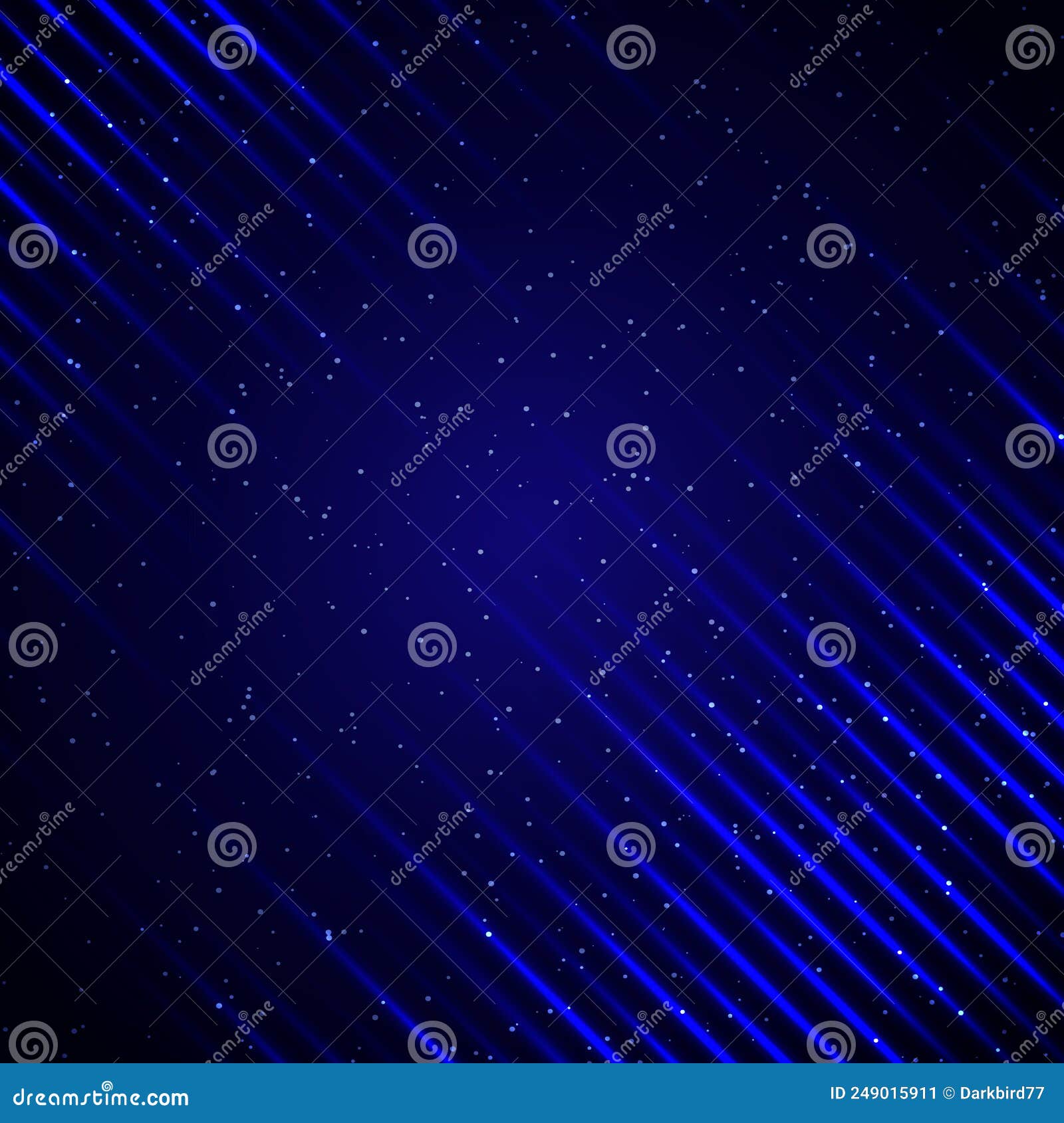 Vector Illustration with Abstract Shining Lines on Blue Background ...