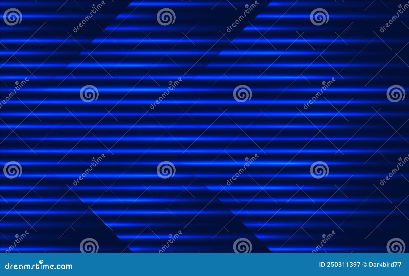 Vector Illustration with Abstract Shining Lines on Blue Background ...