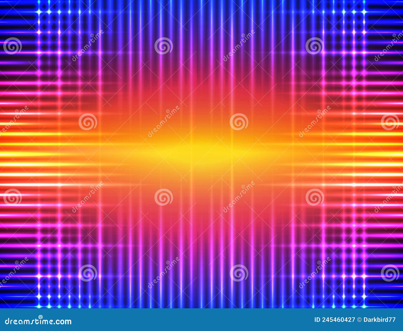 Vector Illustration with Abstract Shining Lines on Red Background Stock ...