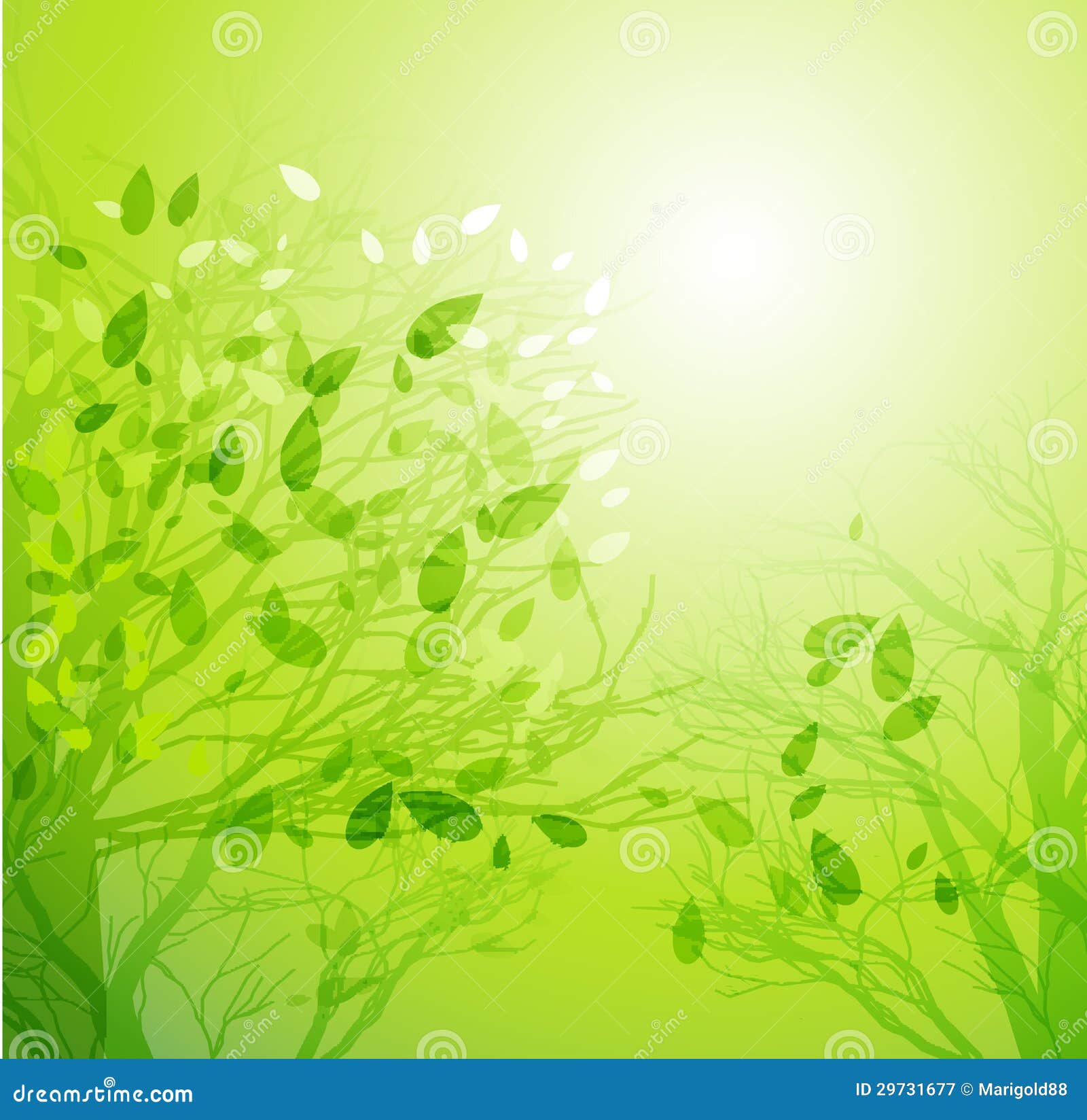Abstract Spring Tree Background Stock Vector - Illustration of ...