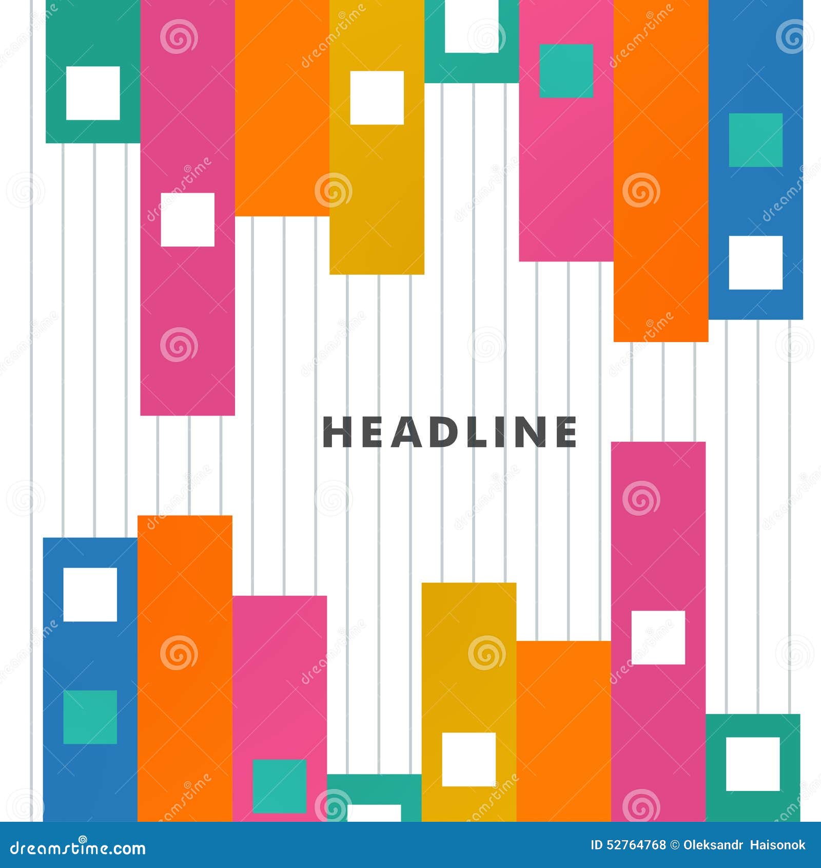 Vector Illustration of Abstract Squares and Lines Stock Vector ...