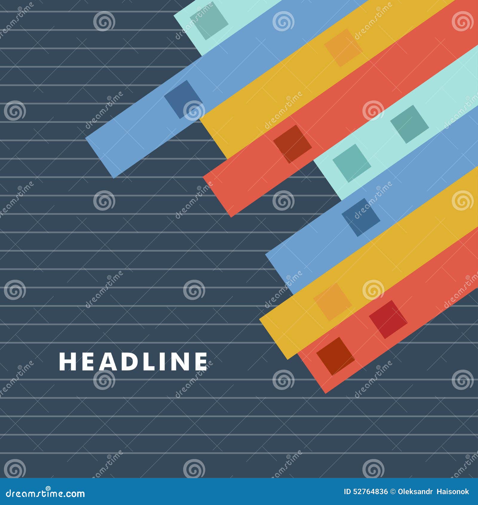 Vector Illustration of Abstract Squares and Lines Stock Vector ...