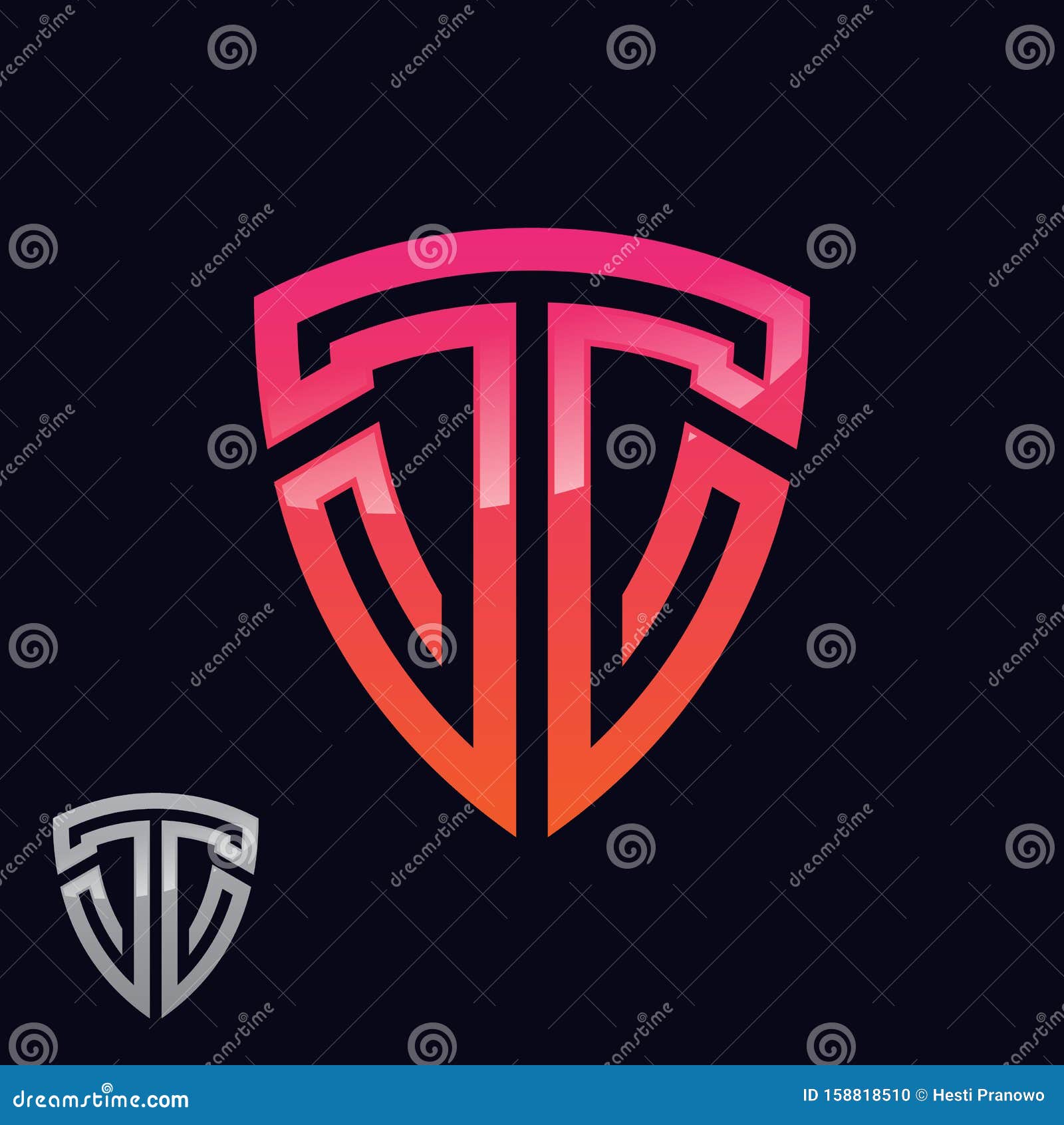 Vector Illustration of Abstract Symbol Based on the Letter T on the ...