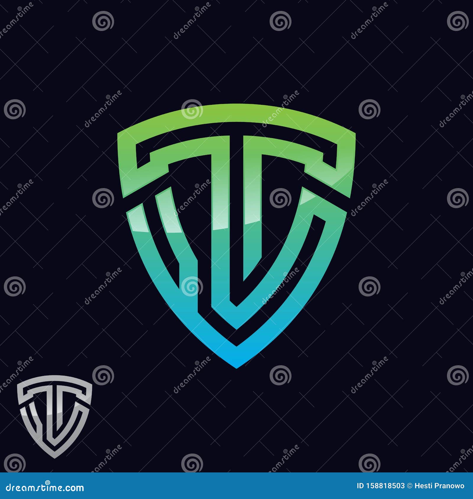 Vector Illustration of Abstract Symbol Based on the Letter T with Color ...