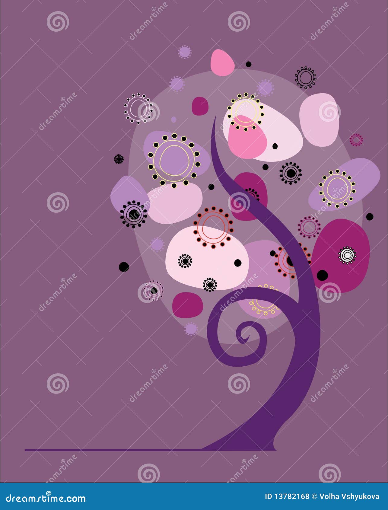 Vector Illustration of an Abstract Tree Stock Vector - Illustration of ...