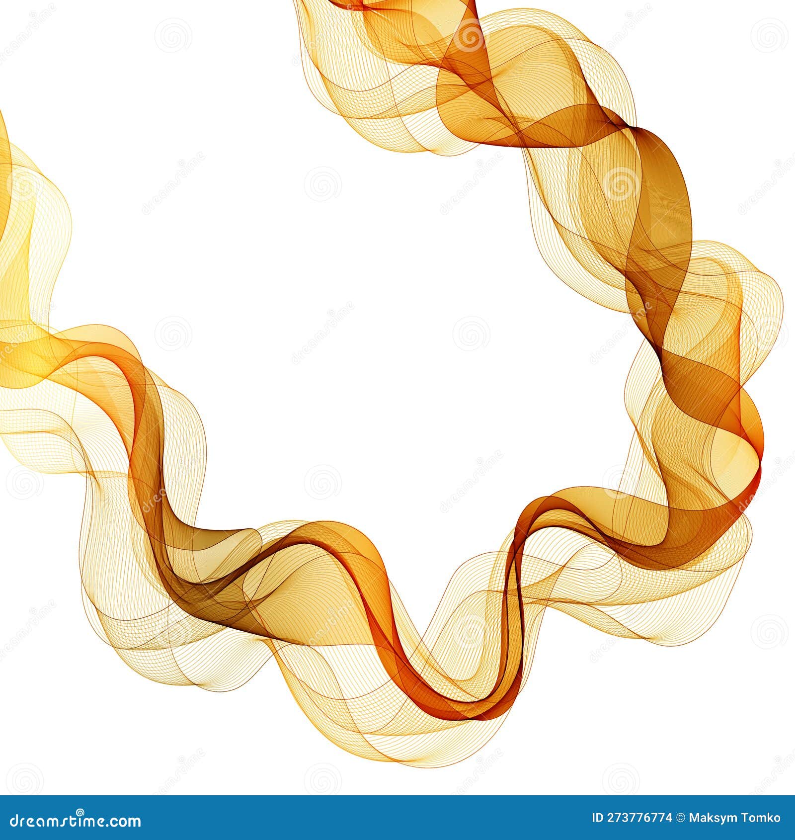 Vector Illustration, Abstract Wave. Gold Lines. Eps 10 Stock ...