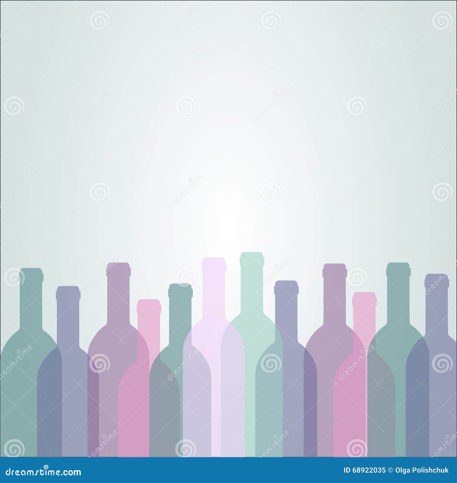 Vector Illustration of an Abstract Wine Bottles Background Stock ...