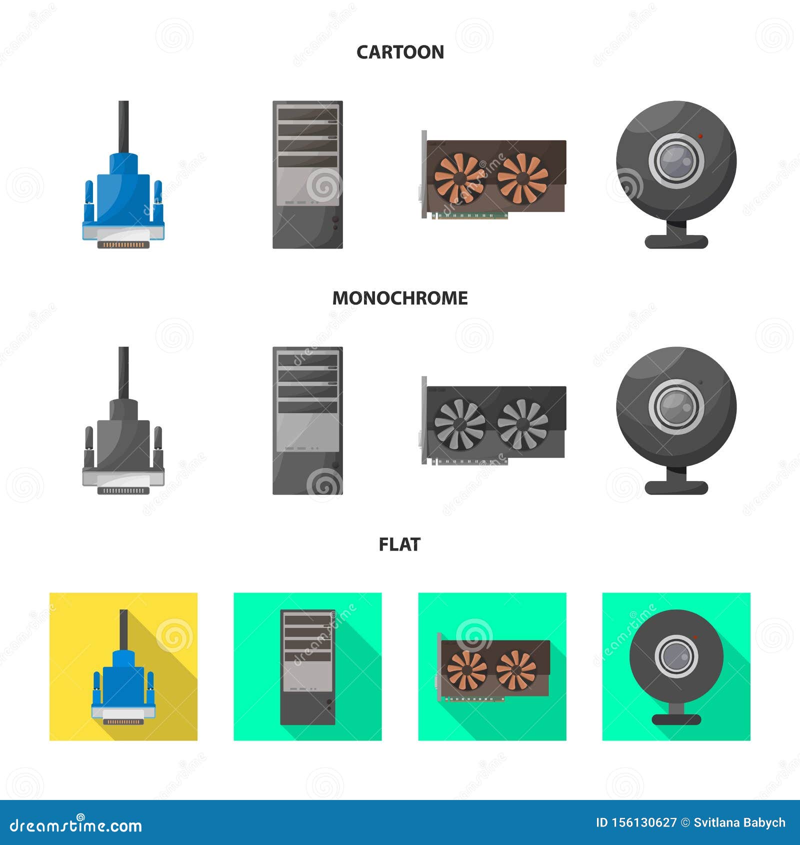 Vector Illustration of Accessories and Device Symbol. Set of ...