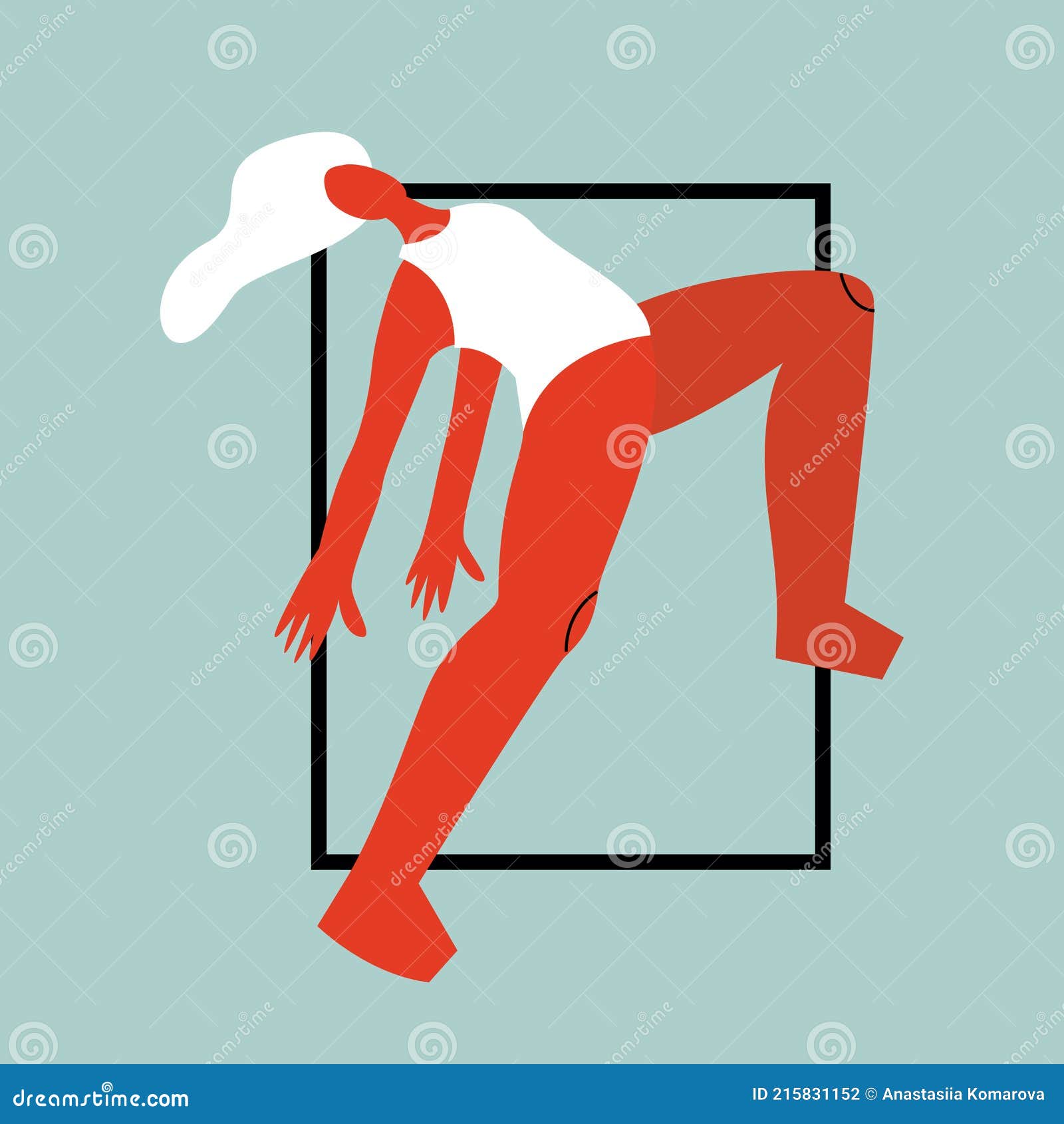 Acrobat Woman Linear Icon. Modern Outline Acrobat Woman Logo Con Vector ...