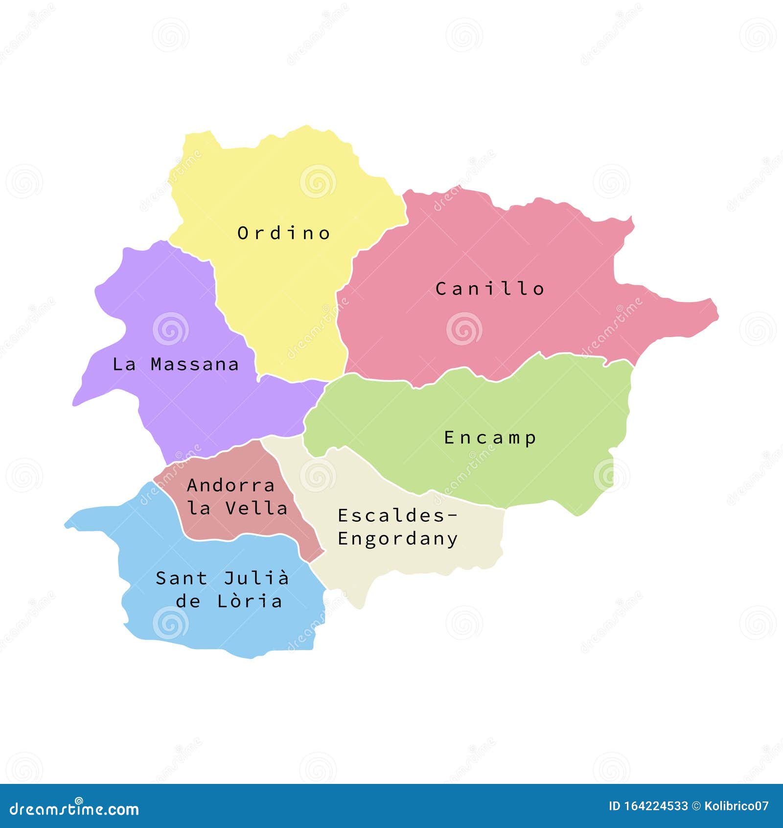 Canillo Outline Map Cartoon Vector | CartoonDealer.com #334667527