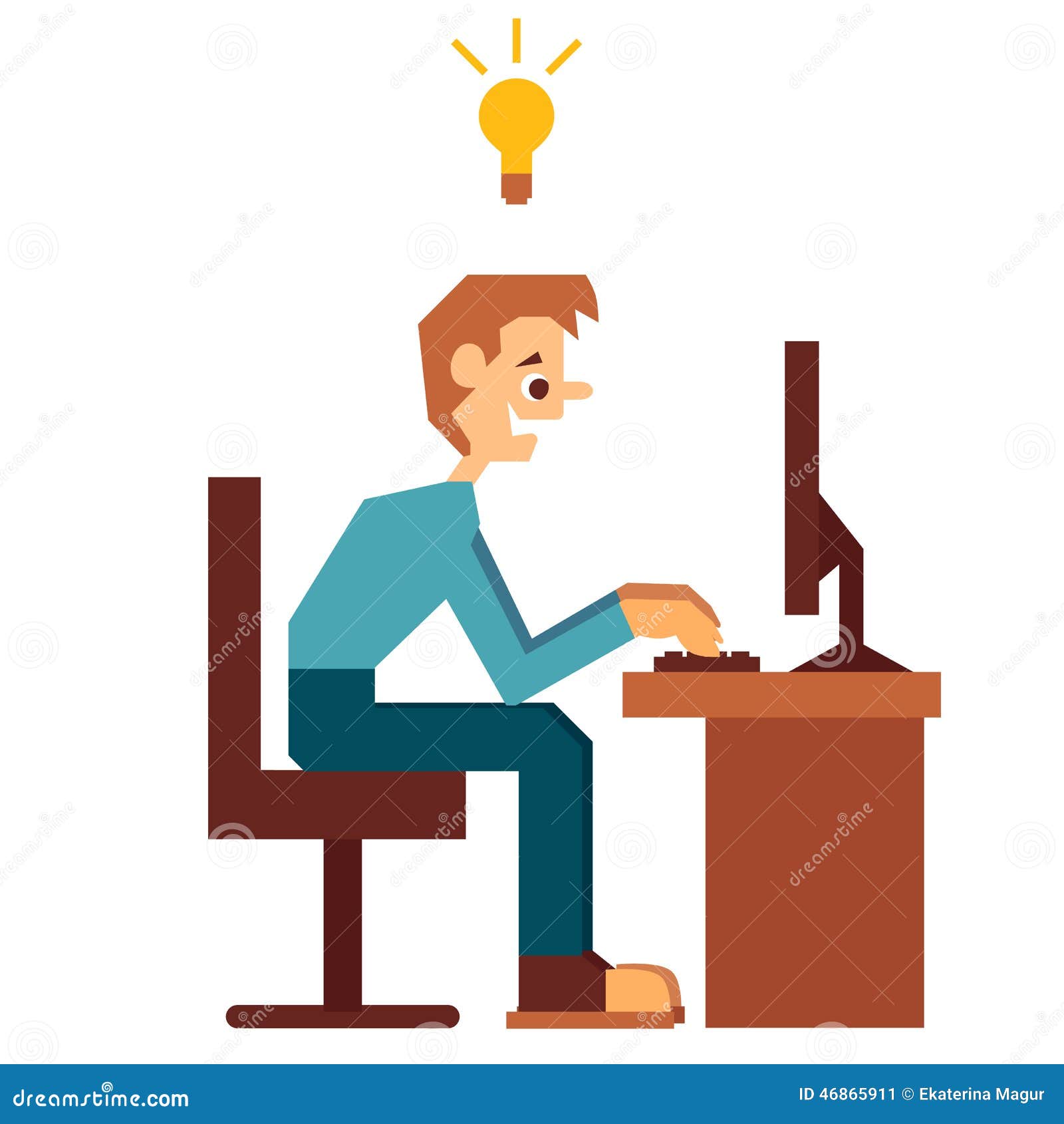 Vector Illustration of Administrator with Good Stock Vector ...