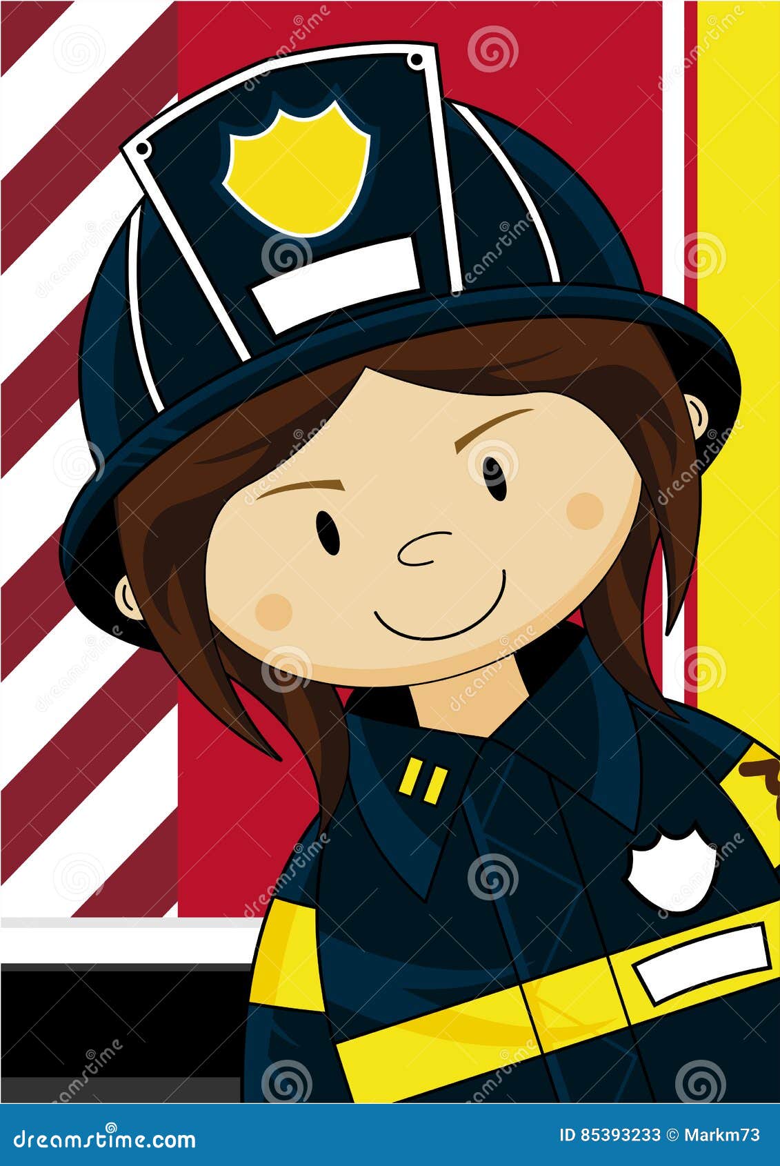 Cute Fireman Riding Fire Extinguisher Cartoon Illustration ...