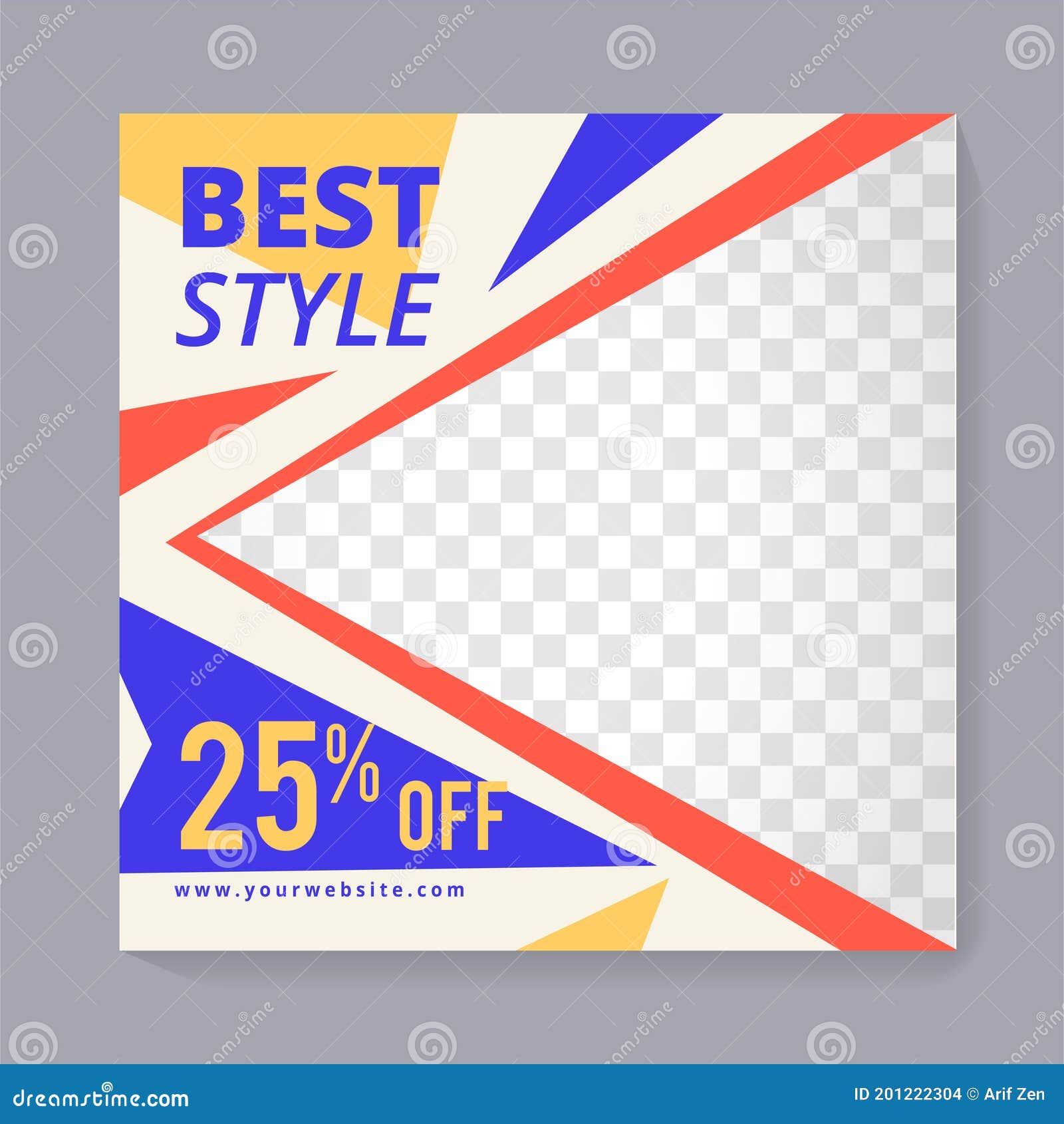 Vector Illustration of Advertisement Editable Minimal Square Banner ...