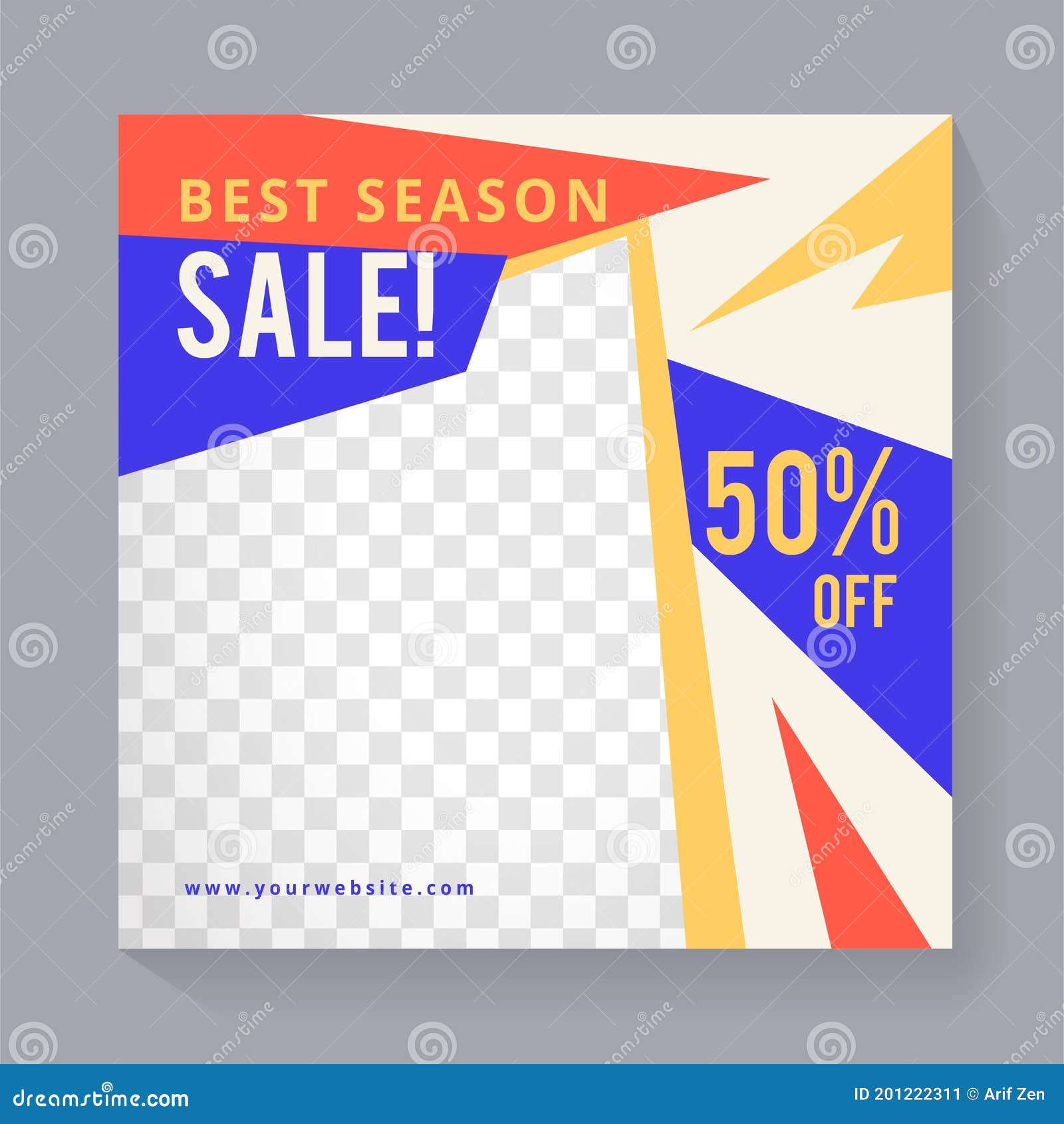 Vector Illustration of Advertisement Editable Minimal Square Banner ...