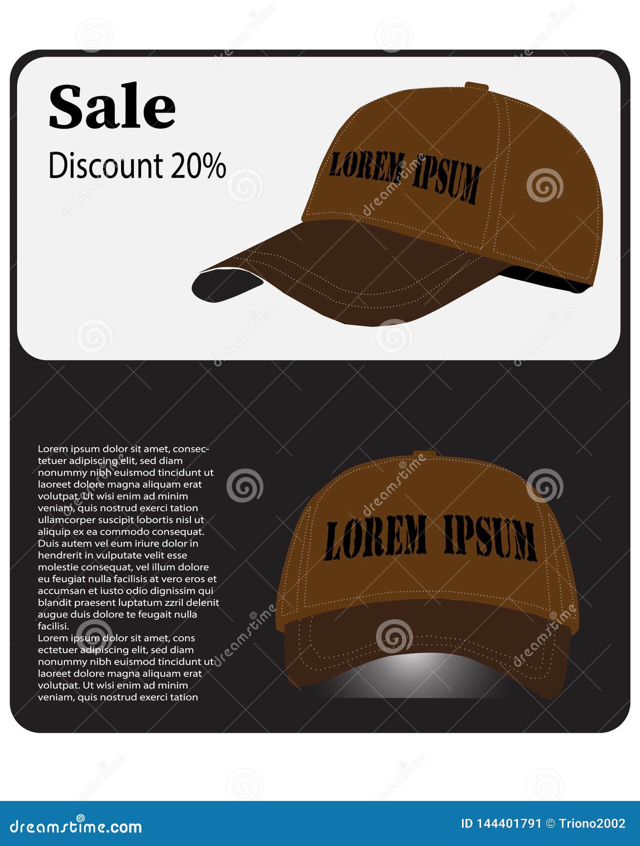 Vector Illustration of Advertising Hat Stock Vector - Illustration of ...