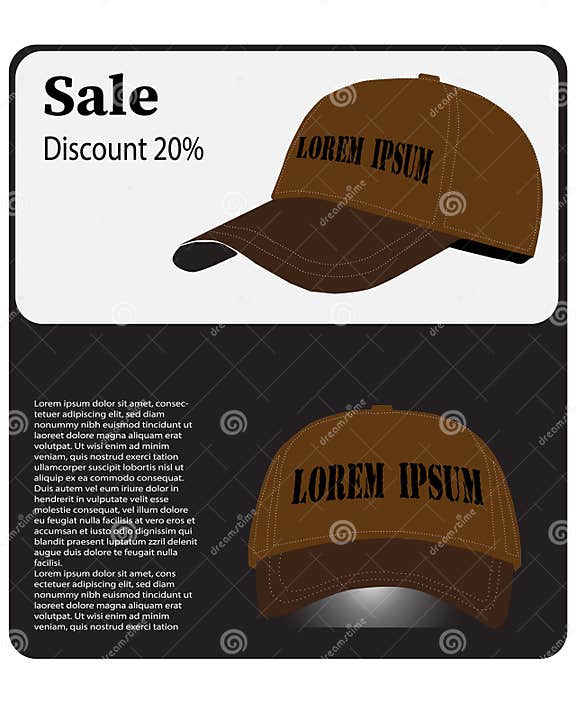 Vector Illustration of Advertising Hat Stock Vector - Illustration of ...