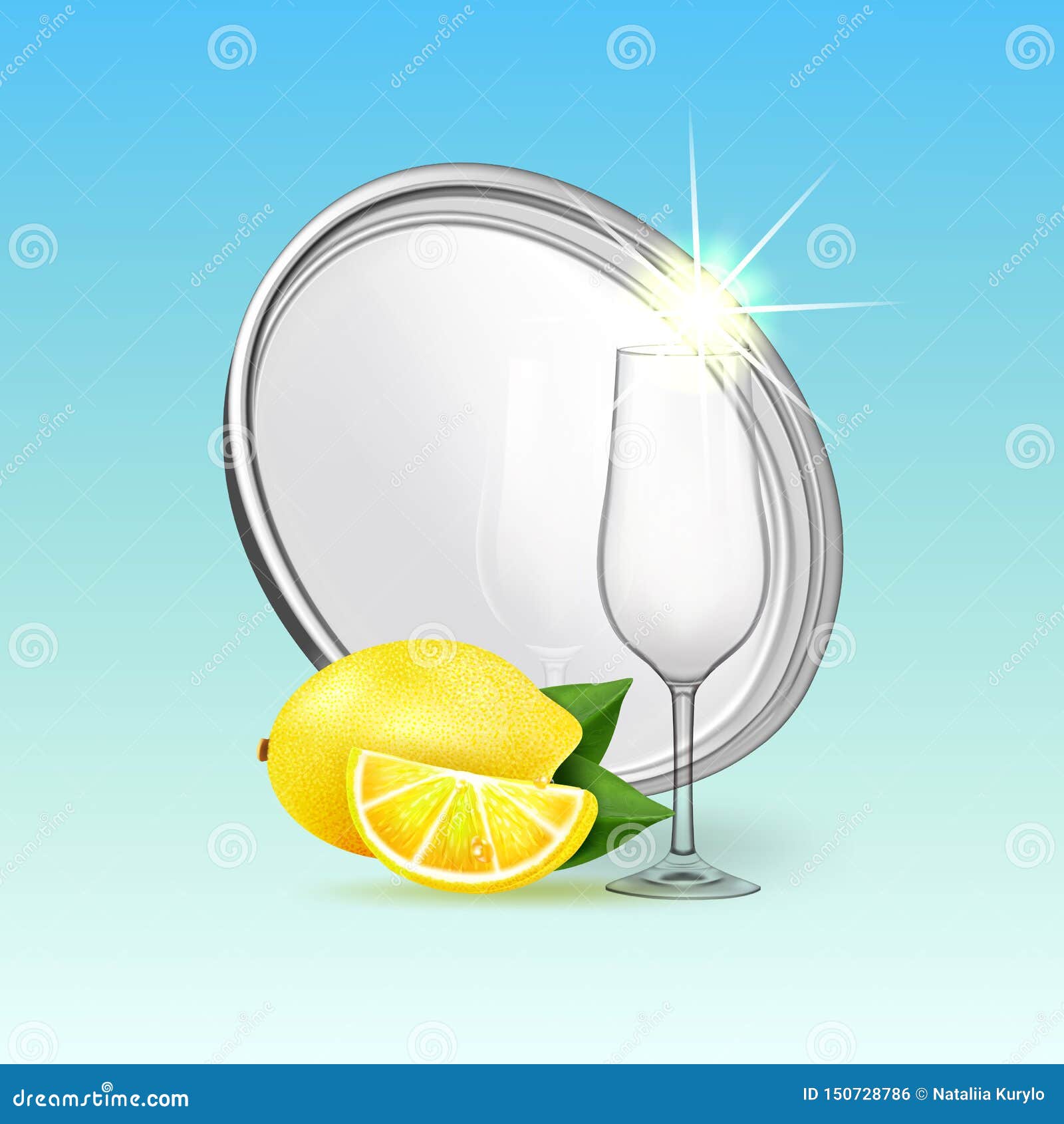 Vector Illustration for Advertising Liquid Soap, with Lemon Flavor ...