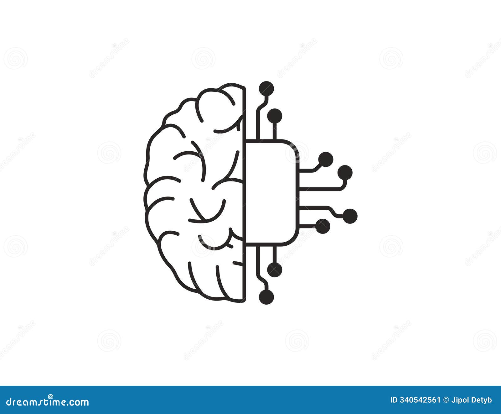 Ai, Artificial Intelligence, Brain Icon . Vector Illustration. Stock ...
