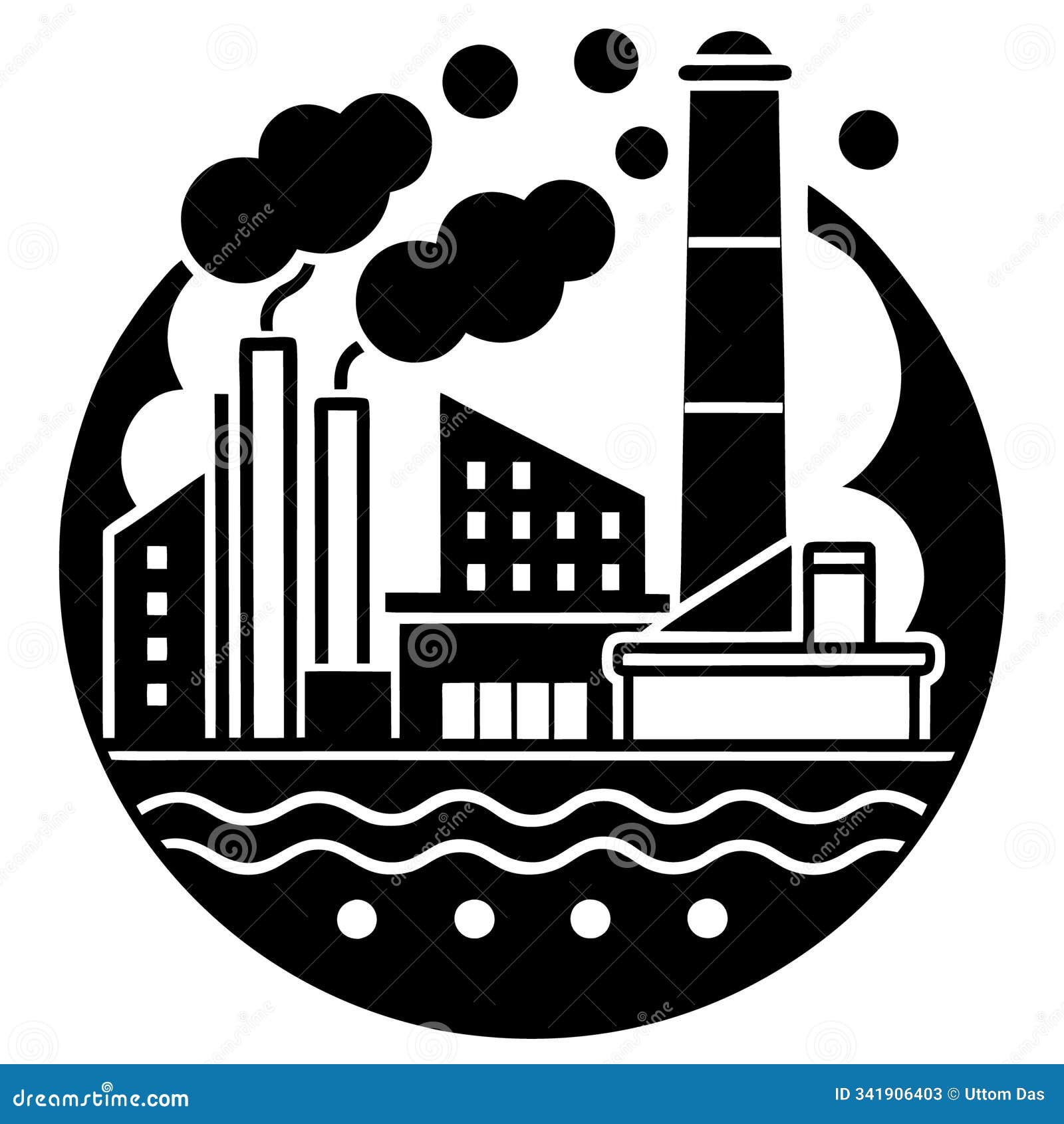 Vector Illestration of Air Pollution Stock Illustration - Illustration ...