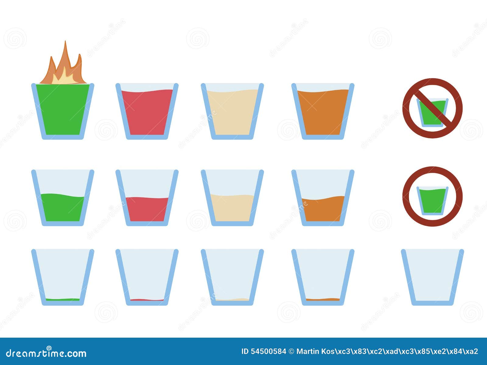 Vector Illustration of Alcohol Shot Drink in Glass Stock Vector ...