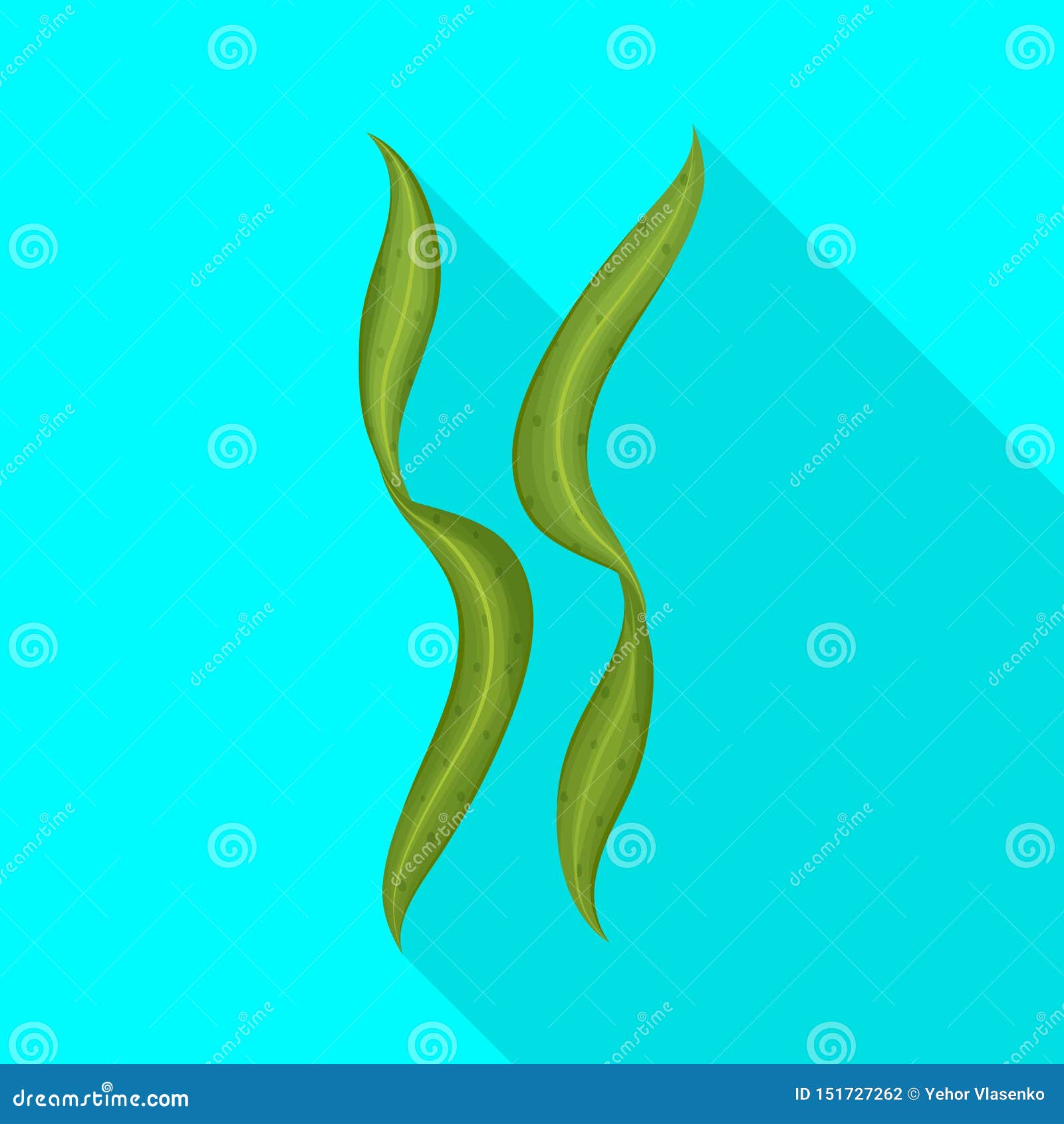 Vector Design of Algae and Seafood Icon. Set of Algae and Ocean Stock ...