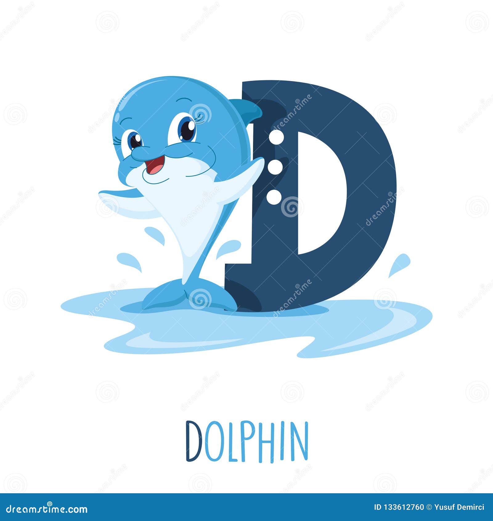 D Letter Dolphin Logo Design Vector Abstract | CartoonDealer.com #221658348