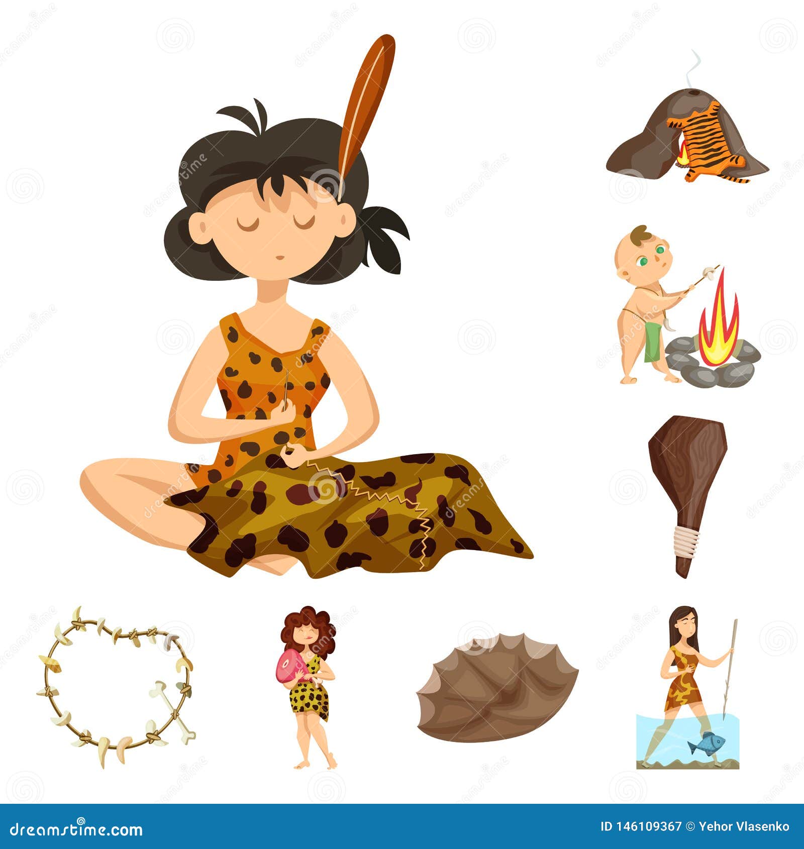 Vector Illustration of Ancient and Age Icon. Set of Ancient and ...